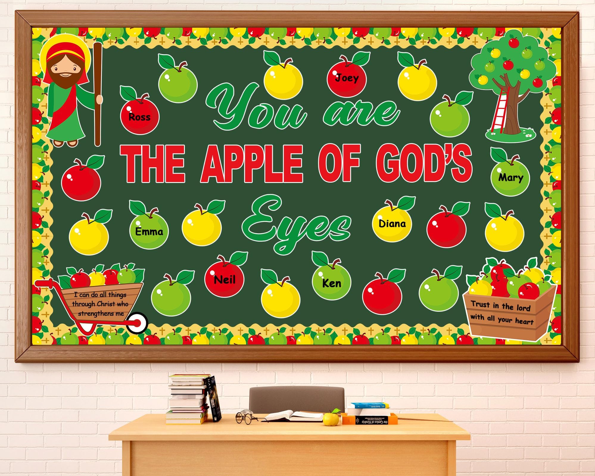 Amazon.com : gisgfim Christian Jesus Bulletin Board Decoration Set ...