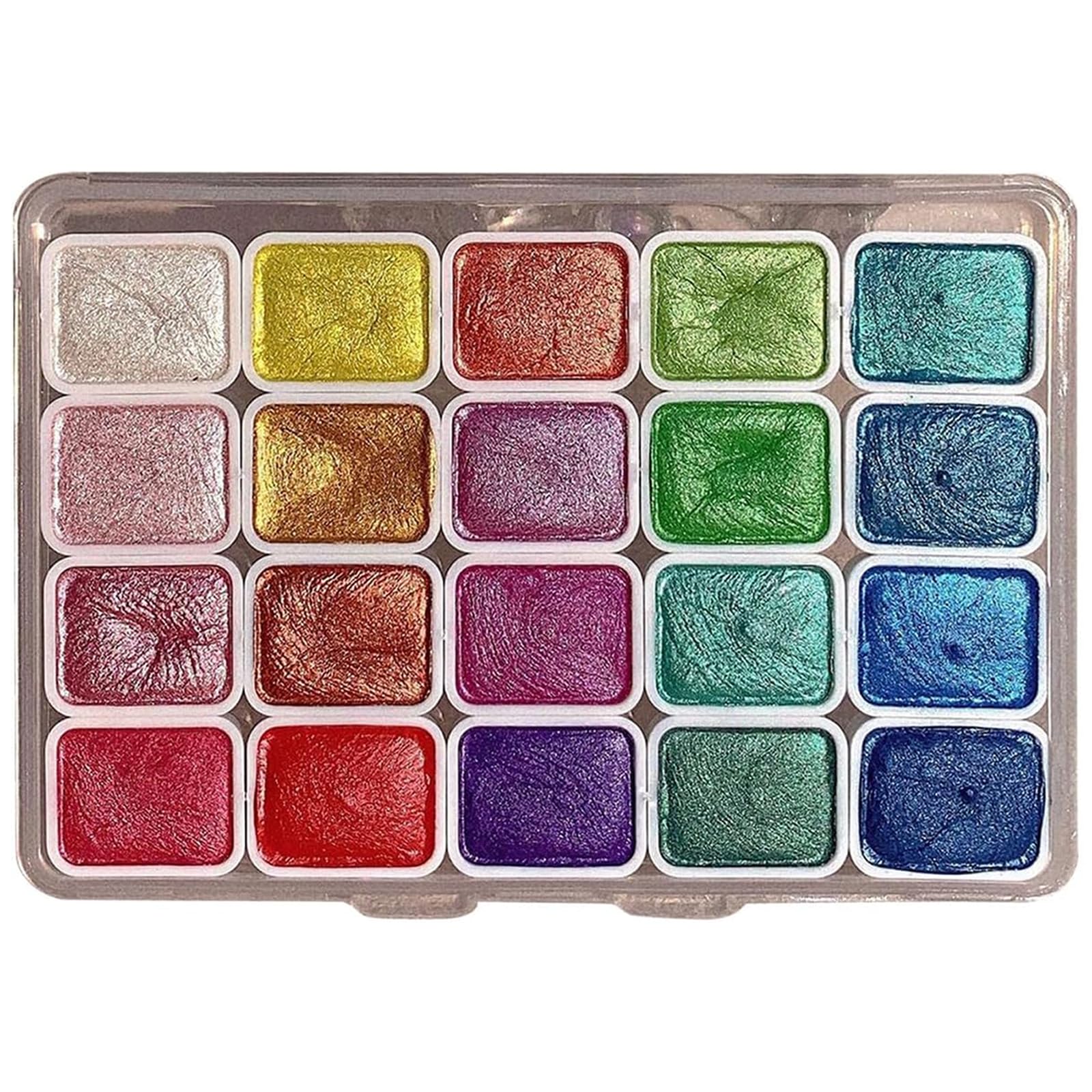Colaren 20 Colors Glitter Water Colour Paints Sets, Metallic ...