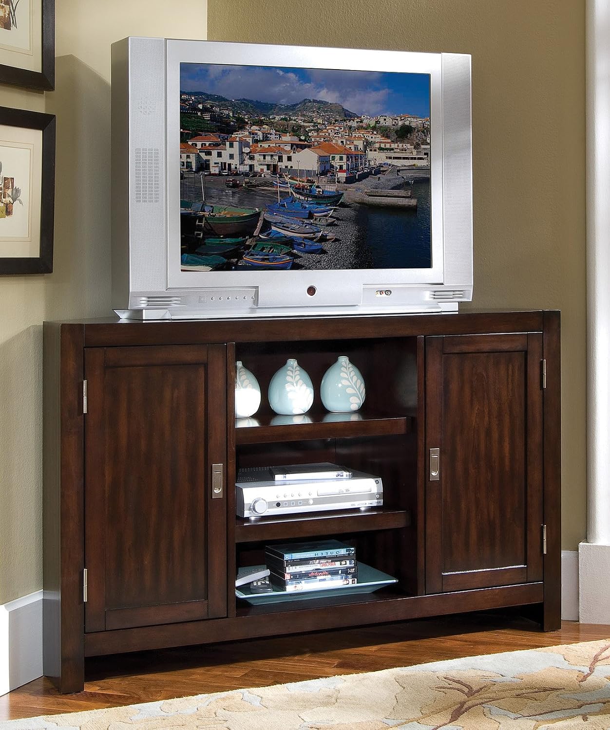 Amazon.com - Home Styles City Chic Corner Credenza Stand, Espresso ...
