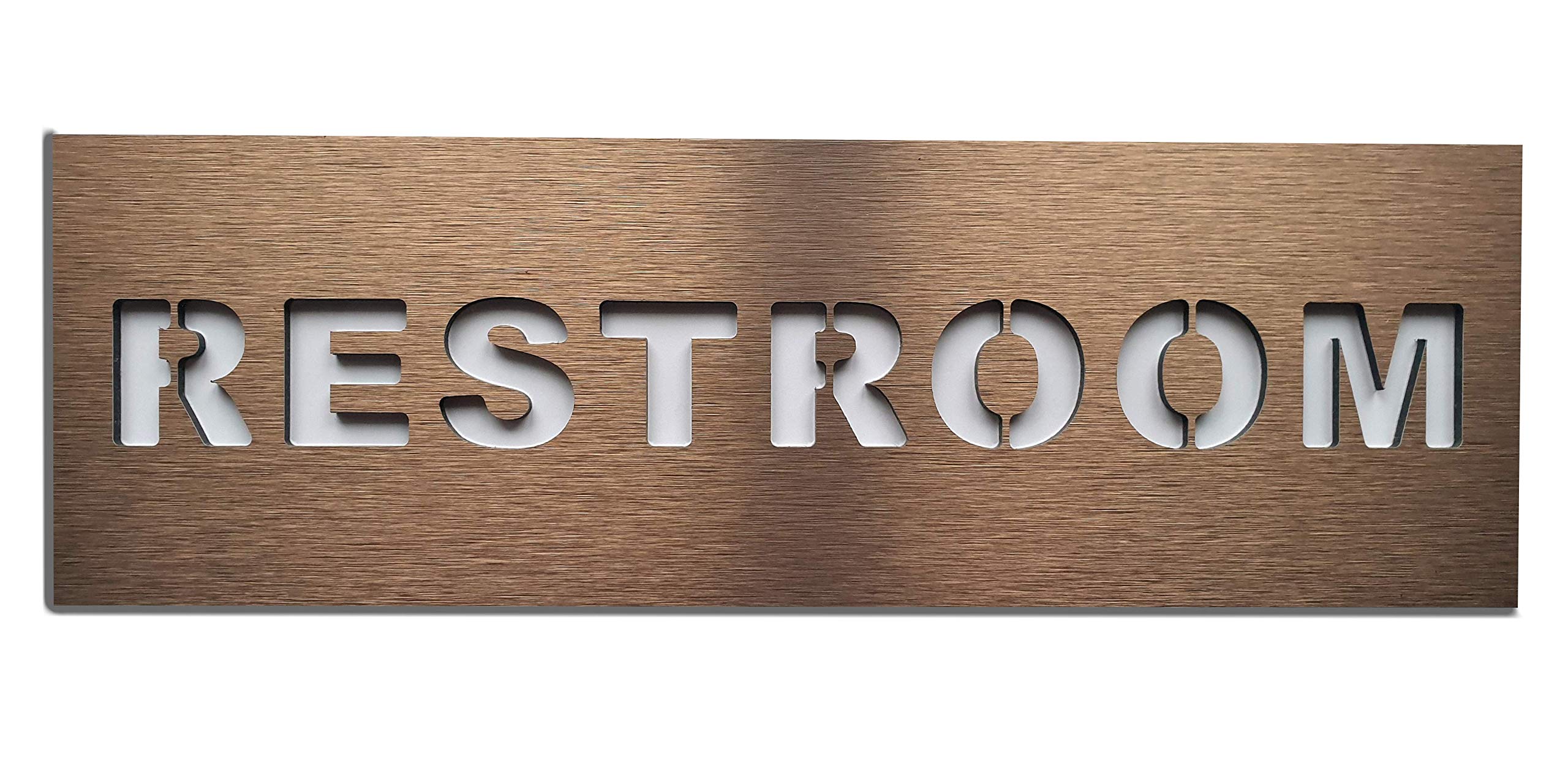 Buy BSYDESIGN Aluminium Bronze Unisex Bathroom Door Sign - Universal ...