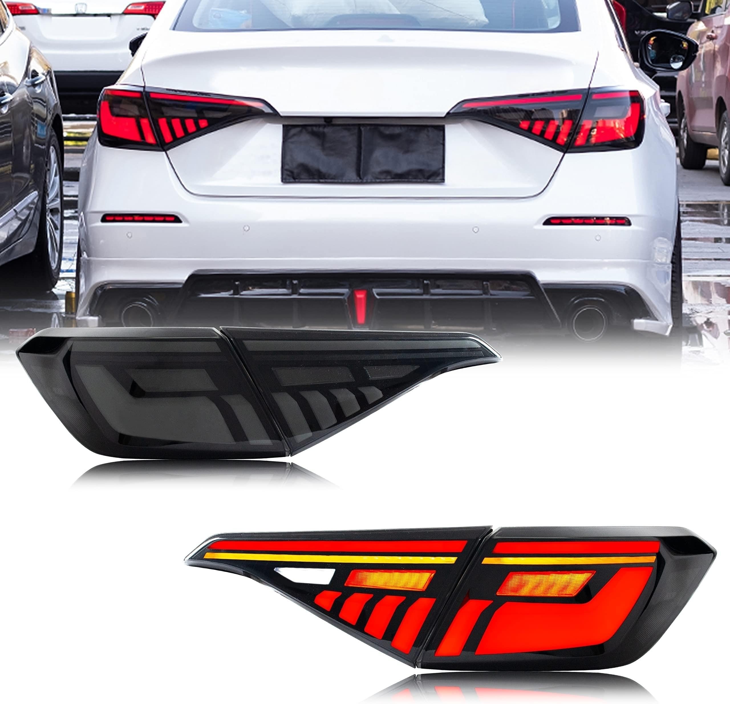 Amazon.com: Archaic RGB Tail Lights Compatible with 11th Gen Honda ...