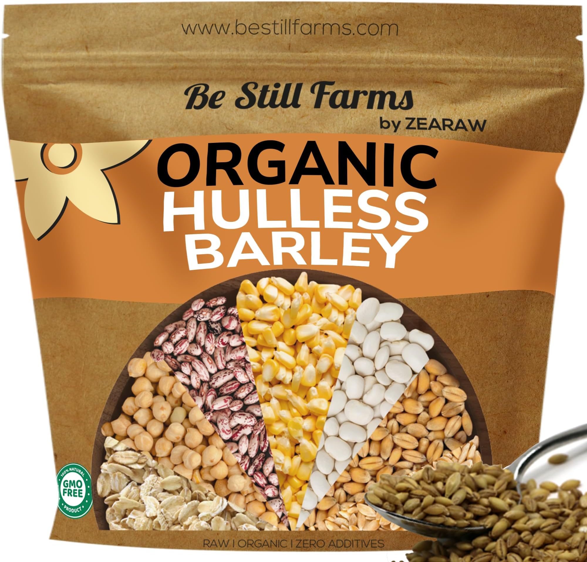 Amazon.com : Be Still Farms Organic Hulless Barley Grain 4.8lb - Quick ...