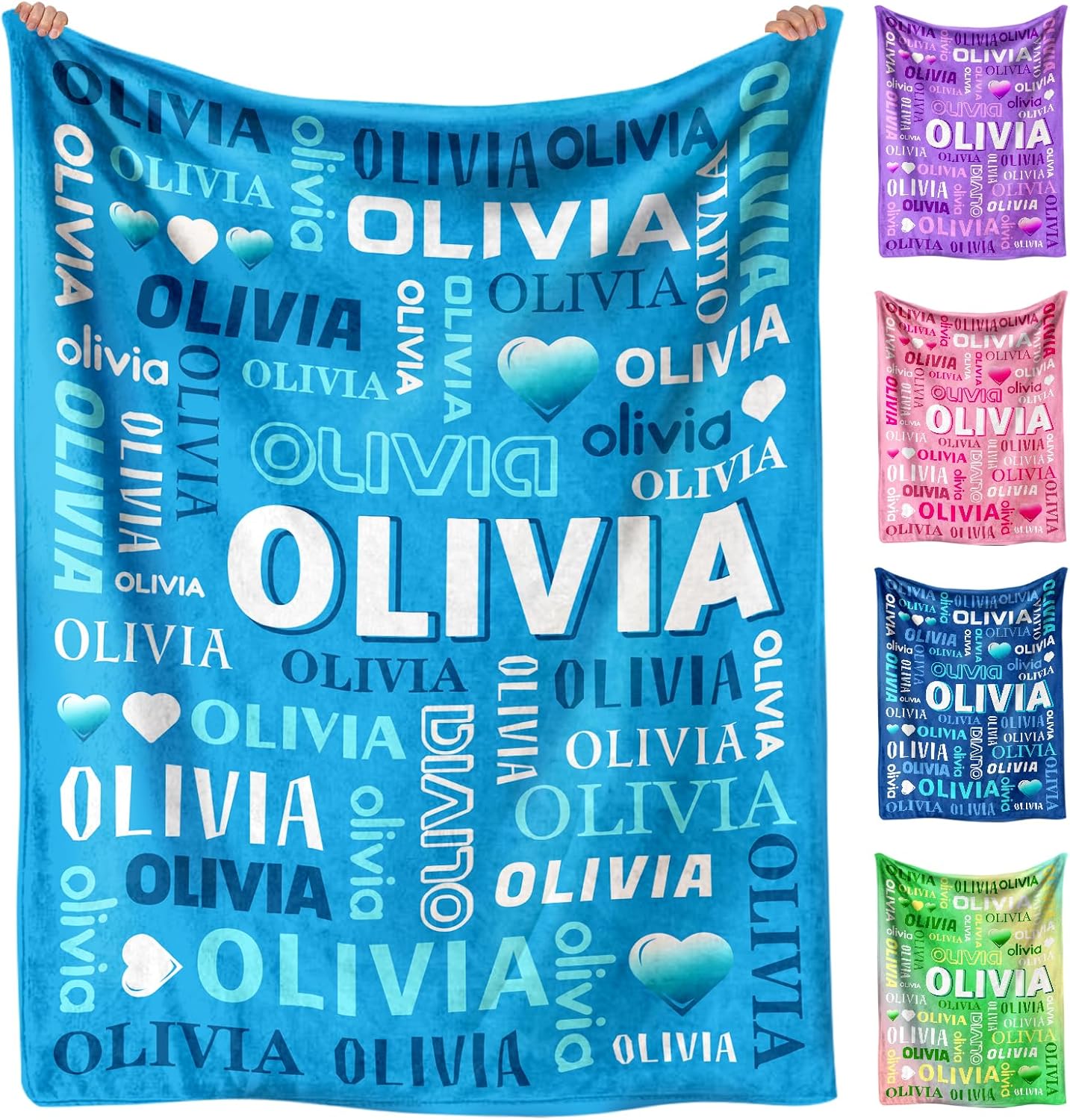 Amazon.com: Personalized Blanket for Boys Girls, Custom Baby Name ...