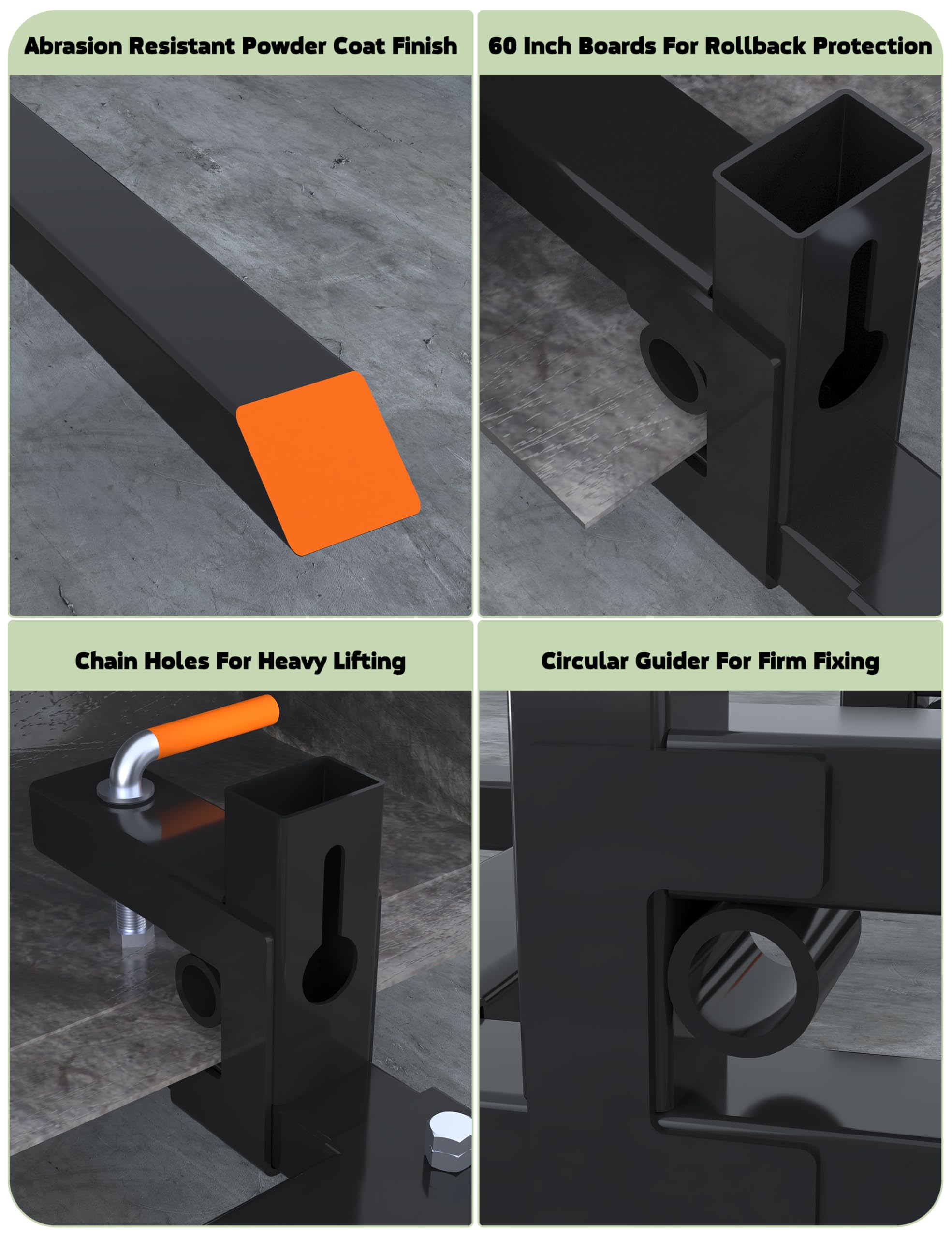 Snapklik.com : 43" Heavy Duty Clamp On Pallet Forks, 1500lbsAdjustable ...