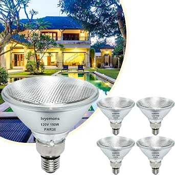 Amazon.com: Ivyemons PAR38 Flood Light Bulbs - 4 Pack 150W PAR38 ...