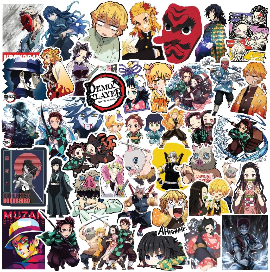 Buy 100 Pcs Demon Slayer Stickers Kimetsu no Yaiba Anime Sticker Online ...