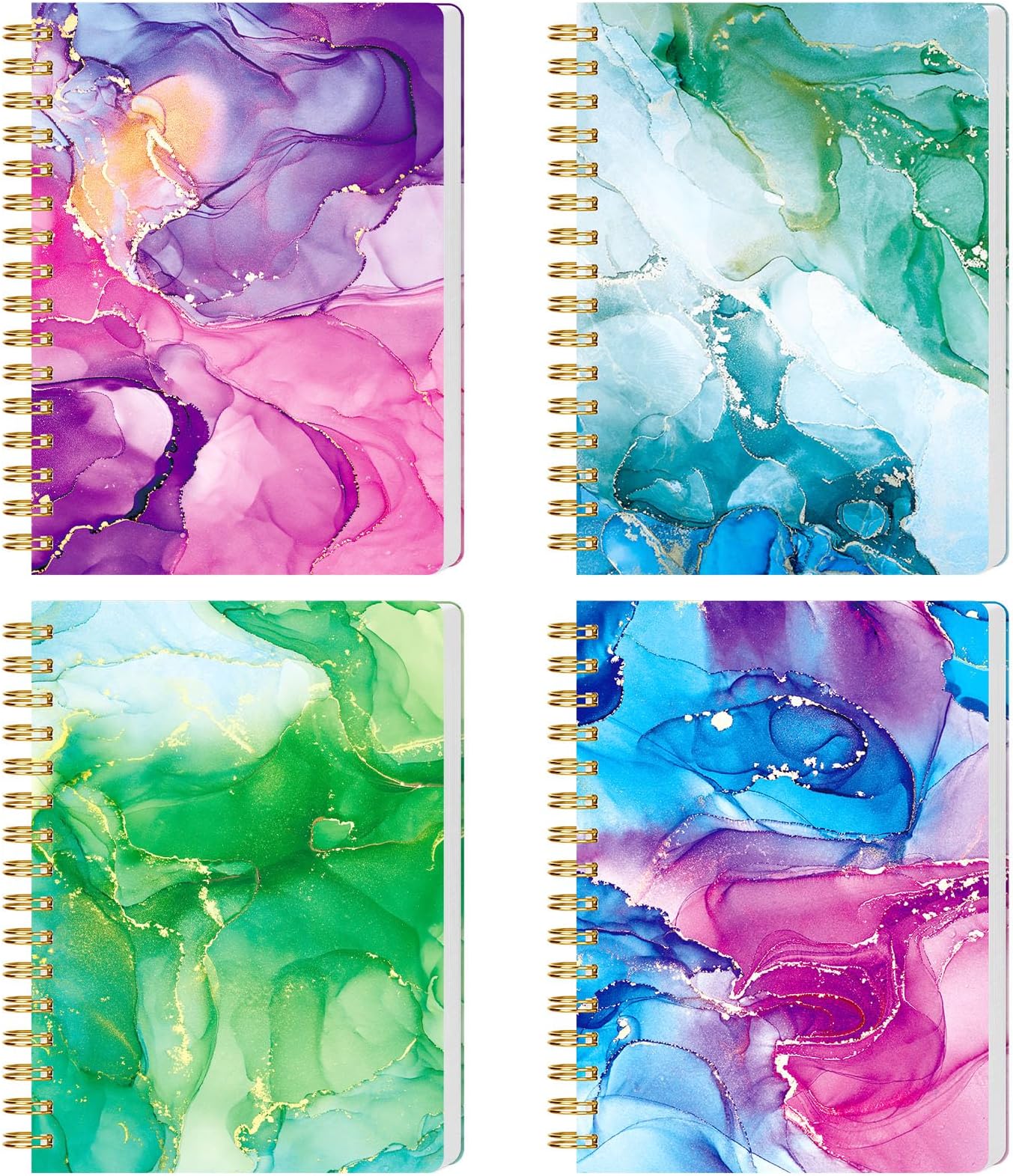 Amazon.com : HIBOX 4PCS Mini Spiral Notepads A6, Marbleized Pocket ...