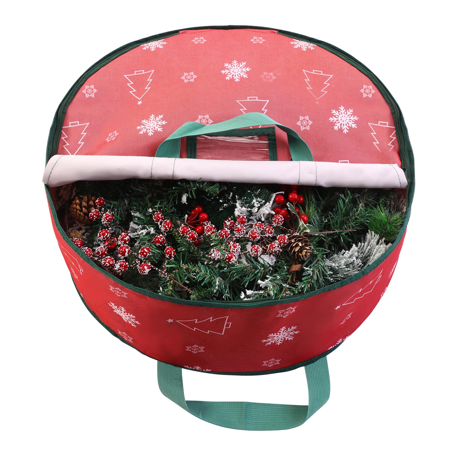 YiYa Christmas Wreath Storage Bag 60CM Waterproof Garland Storage Box ...