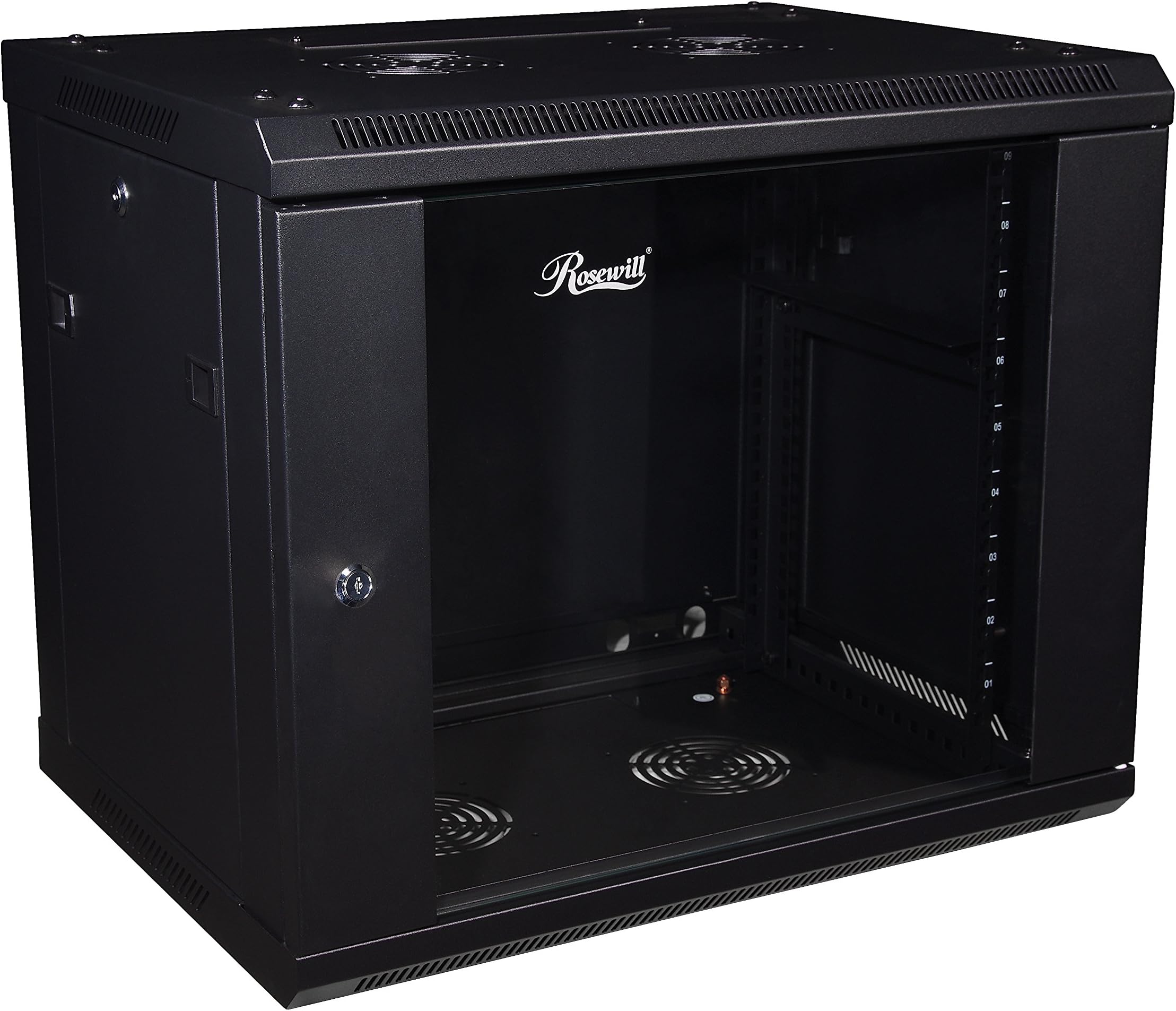 Amazon.com: Rosewill Professional 9U Wall mount Cabinet Enclosure 19 ...