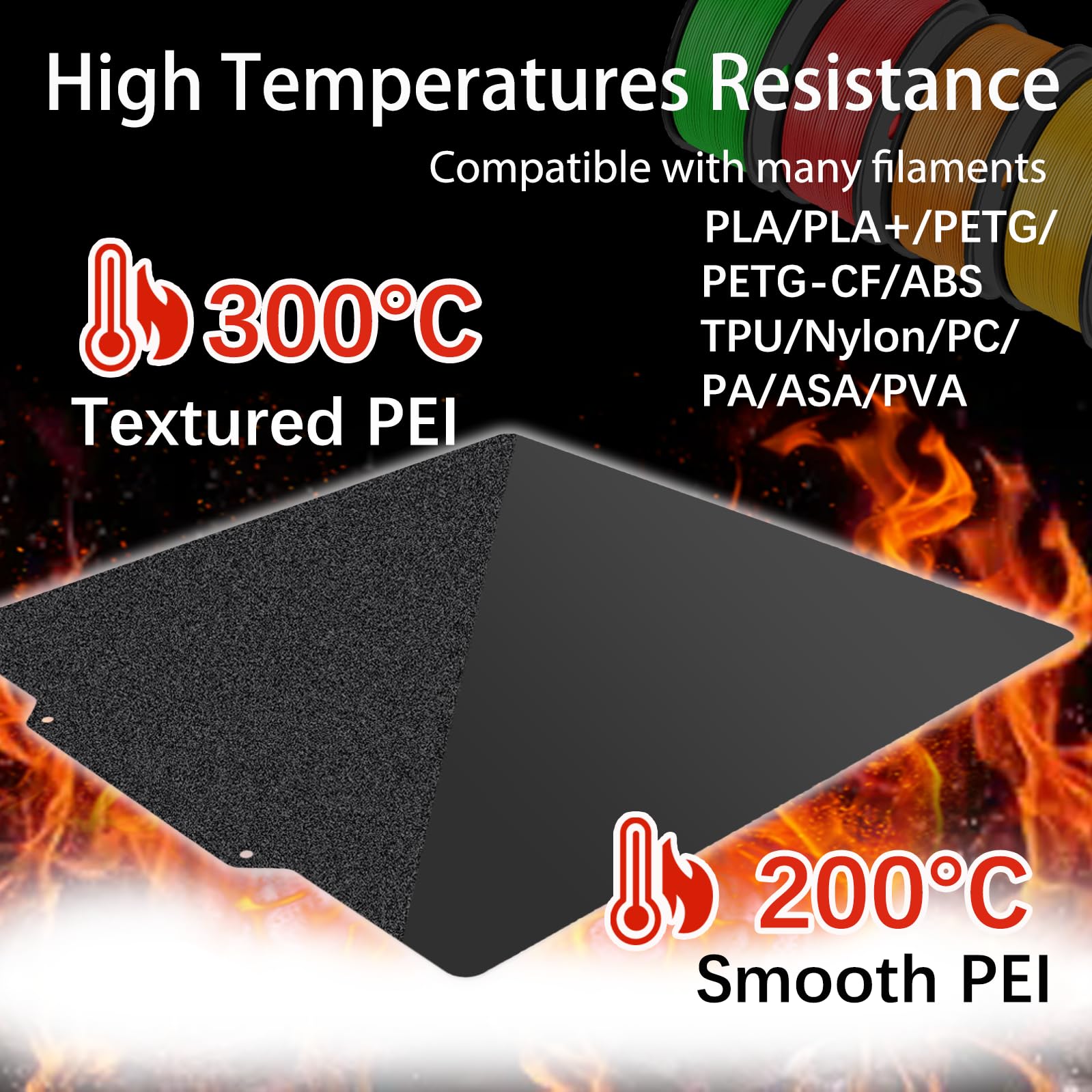 Snapklik.com : 235x235mm 3D Printer Platform, Smooth PEI+Textured PEI ...