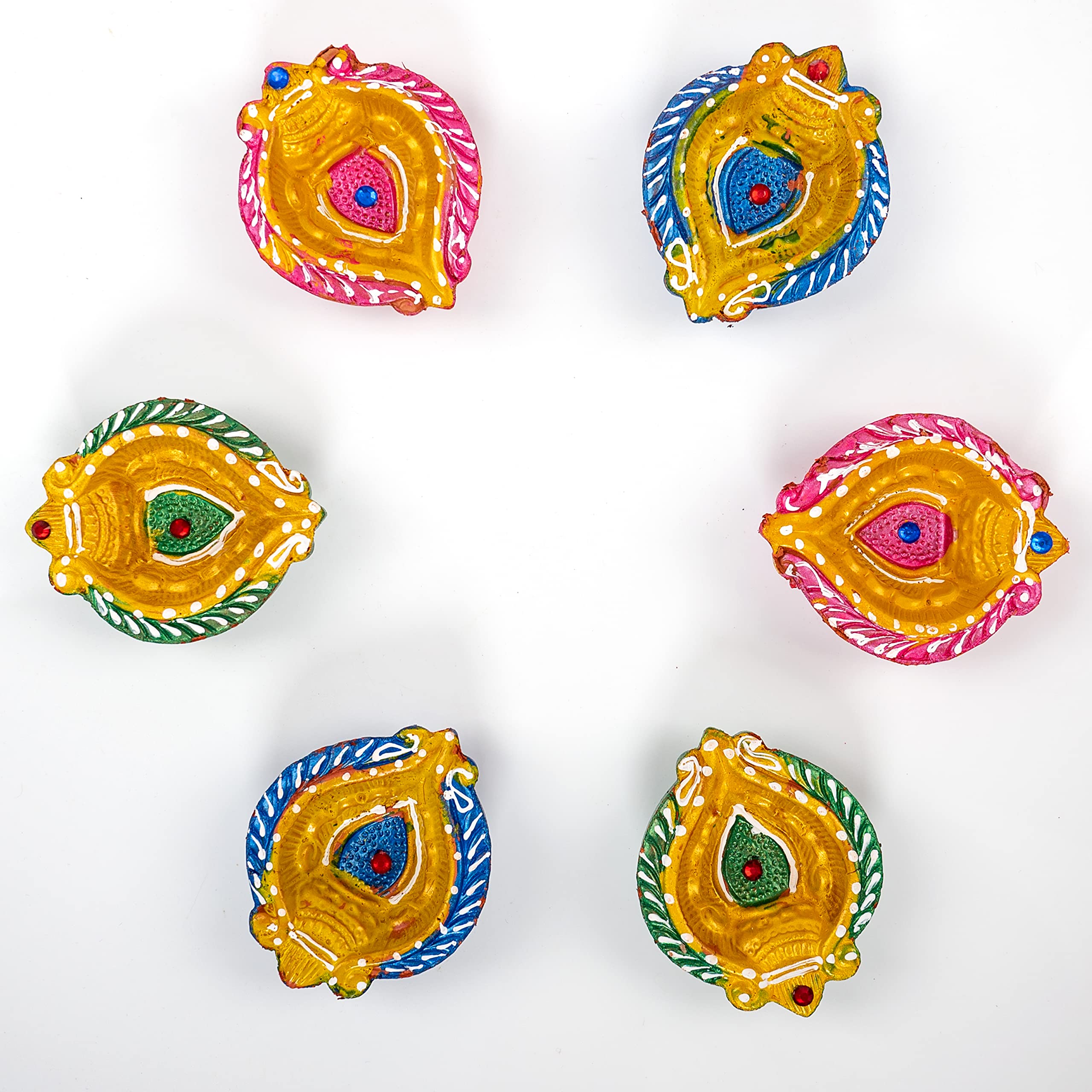 Earthen Diya Handmade Clay Terracotta Diwali Diya Oil Lamps for Pooja ...