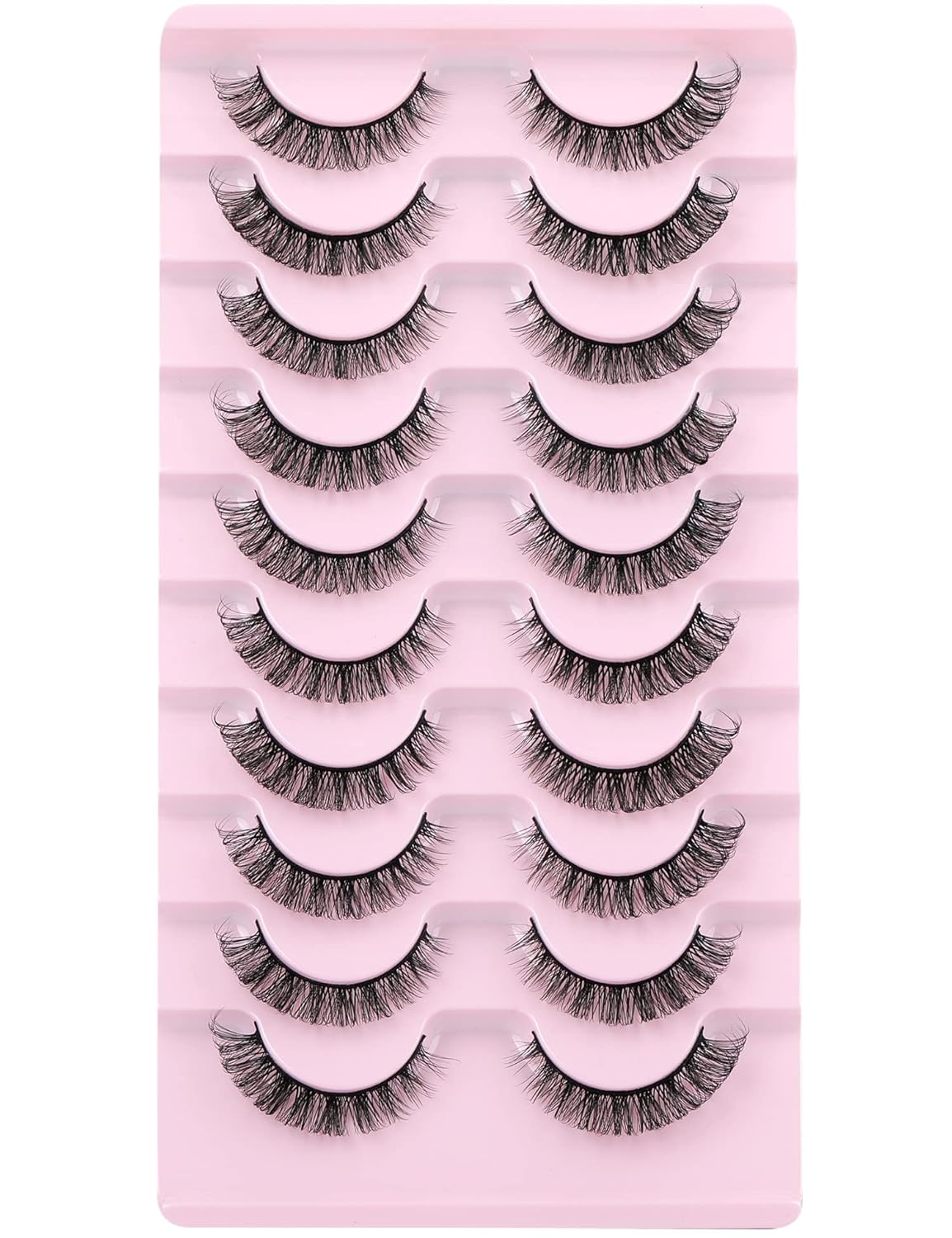 Amazon.com: wiwoseo Russian Strip Lashes D Curly Cat Eyes Lashes Strip ...