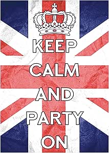 Star Cutouts RD081 Keep Calm & Party On Posters – 6 Pack Cardboard Cut ...