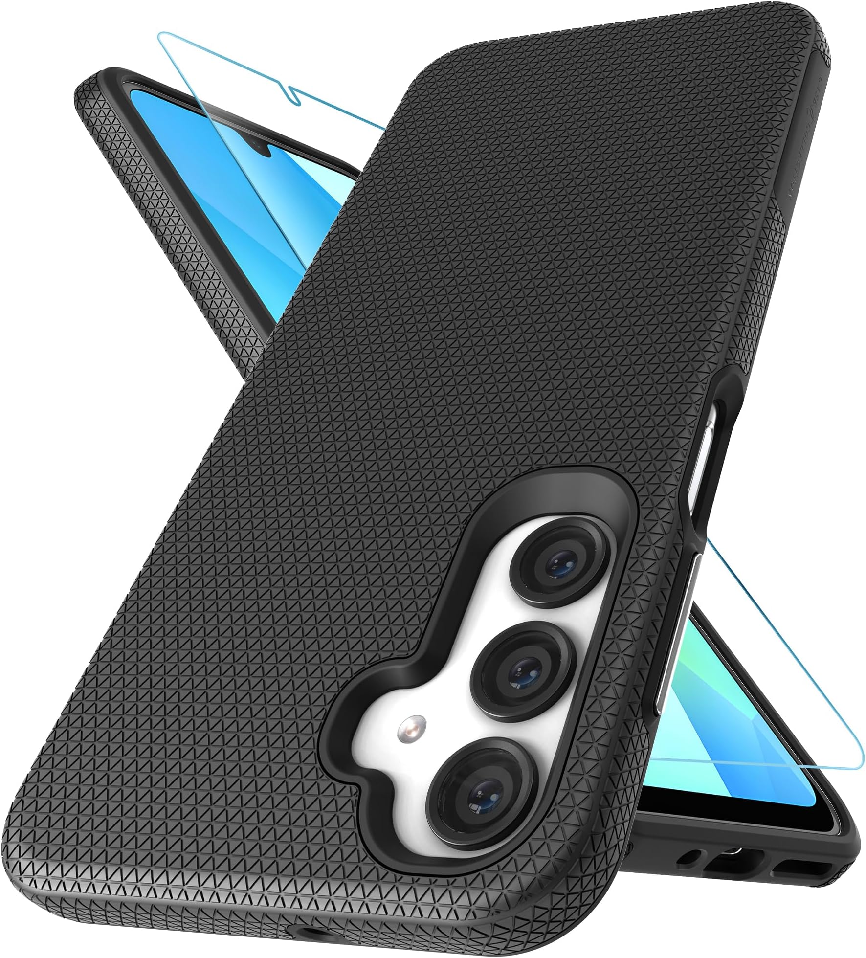 Case Collection for Samsung A16 Phone Case and Screen Protector, Dual Layer Shockproof Drop ...