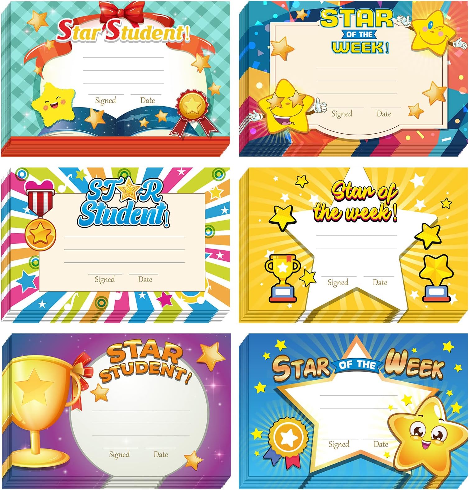 Amazon.com : Eaasty 60 Pcs Back to School Recognition Rewards Award ...