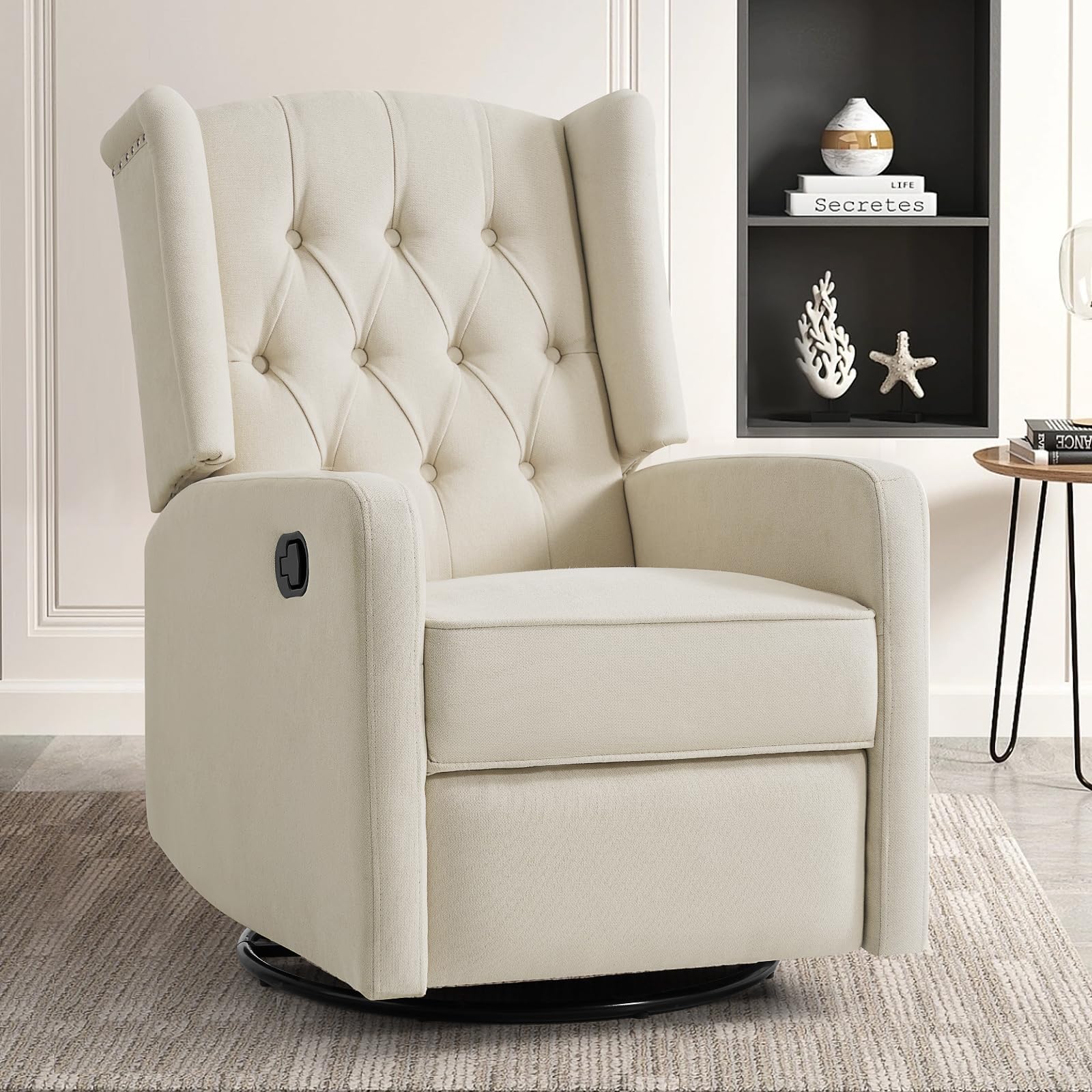 Amazon.com: 360 Swivel Rocker Recliner Chair for Adults, Nursery Chair ...