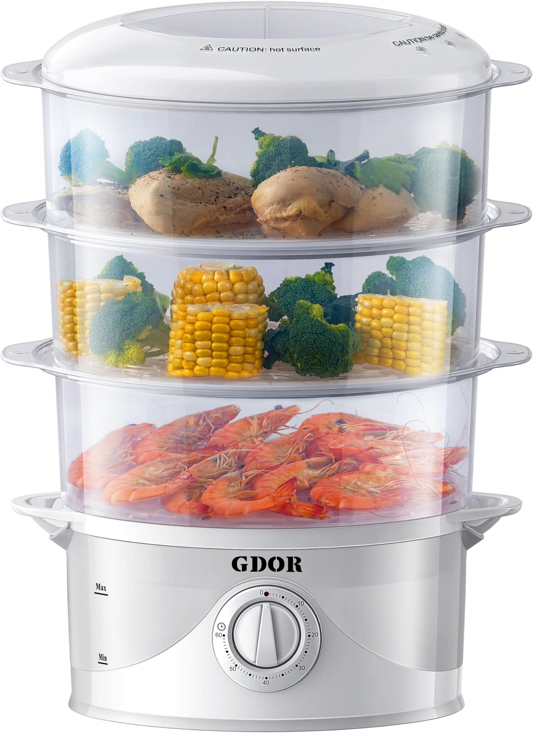 Amazon.com: BELLA Two Tier Food Steamer with Dishwasher Safe Lids and ...