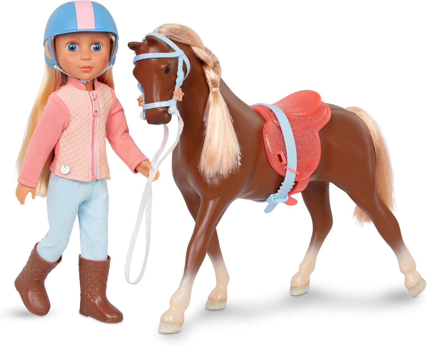 Amazon.com: Glitter Girls 14-Inch Equestrian Doll & Horse – Blonde Hair ...