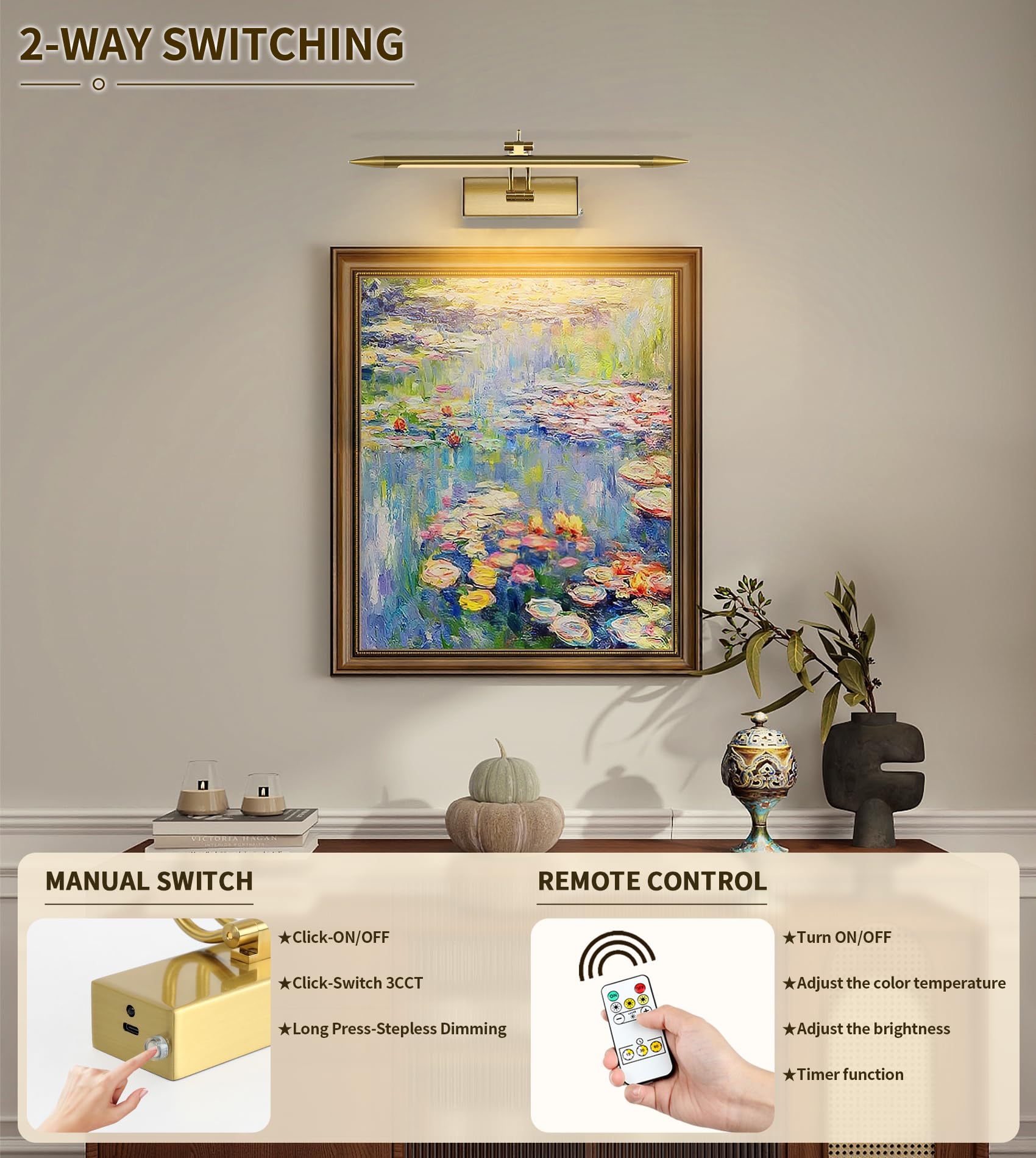 New Wireless Led Picture Frame Light With Remote Control 60 Mirror