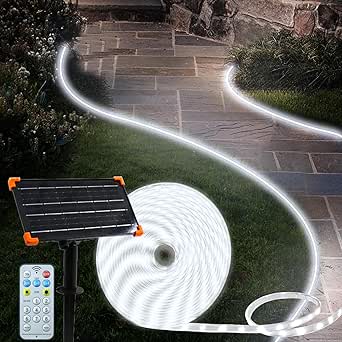 Amazon.com: 50Ft Solar LED Strip Lights Outdoor, 540 LED Long Strip ...
