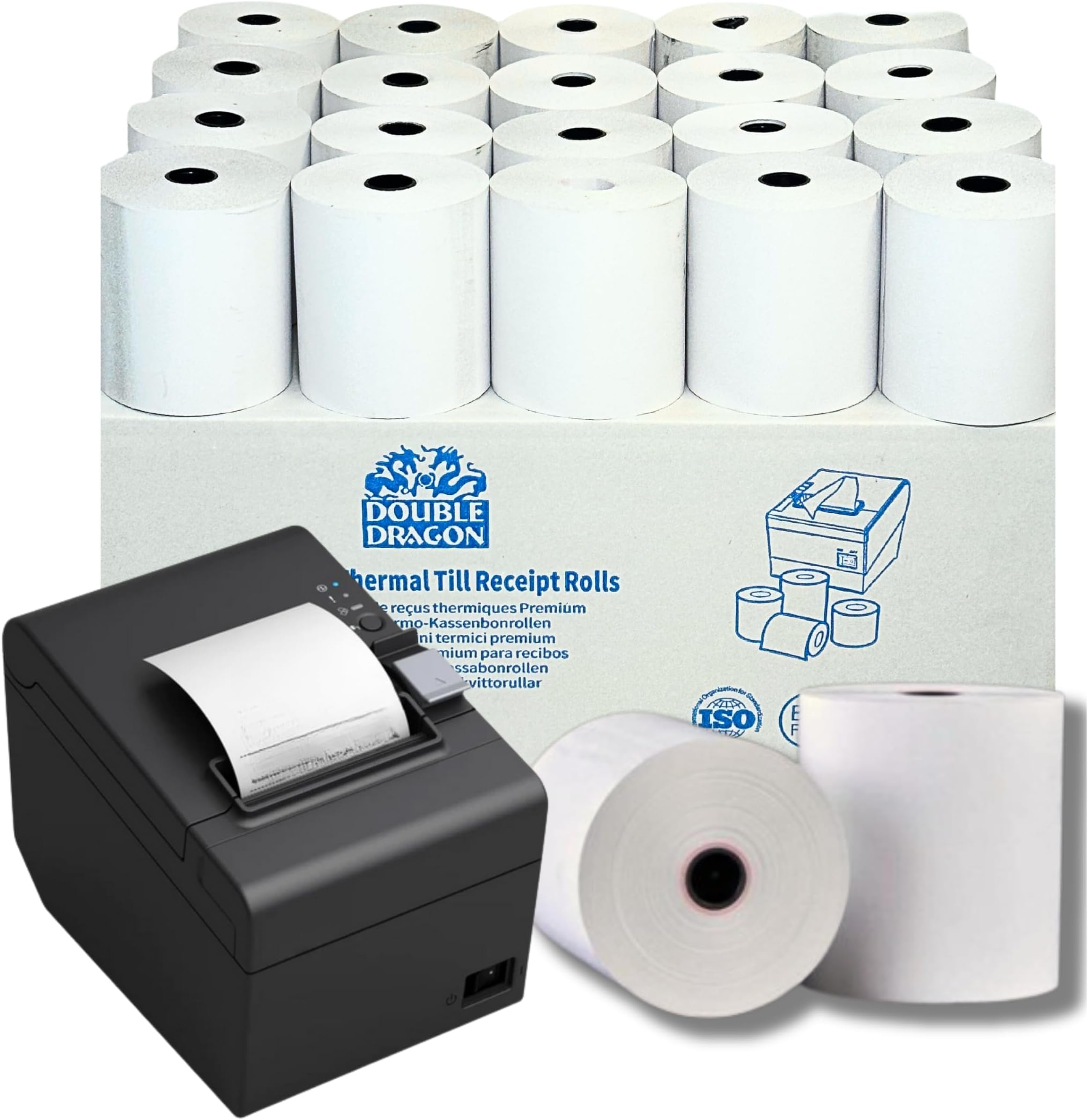 80 x 80 Thermal Till Roll Epos Receipt Paper 1 Box 20 Rolls 80 x 80 x ...