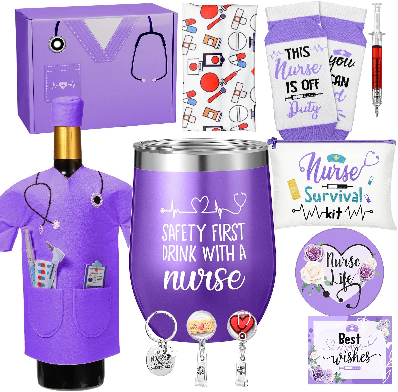 Amazon.com | Sunnyray Nurses Gift Box for Women 14 Pcs Nurse ...
