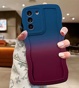 Amazon.com: UEEBAI Wave Frame Case for Samsung Galaxy A14 5G Phone Case,Cute Wave Frame Slim Fit ...