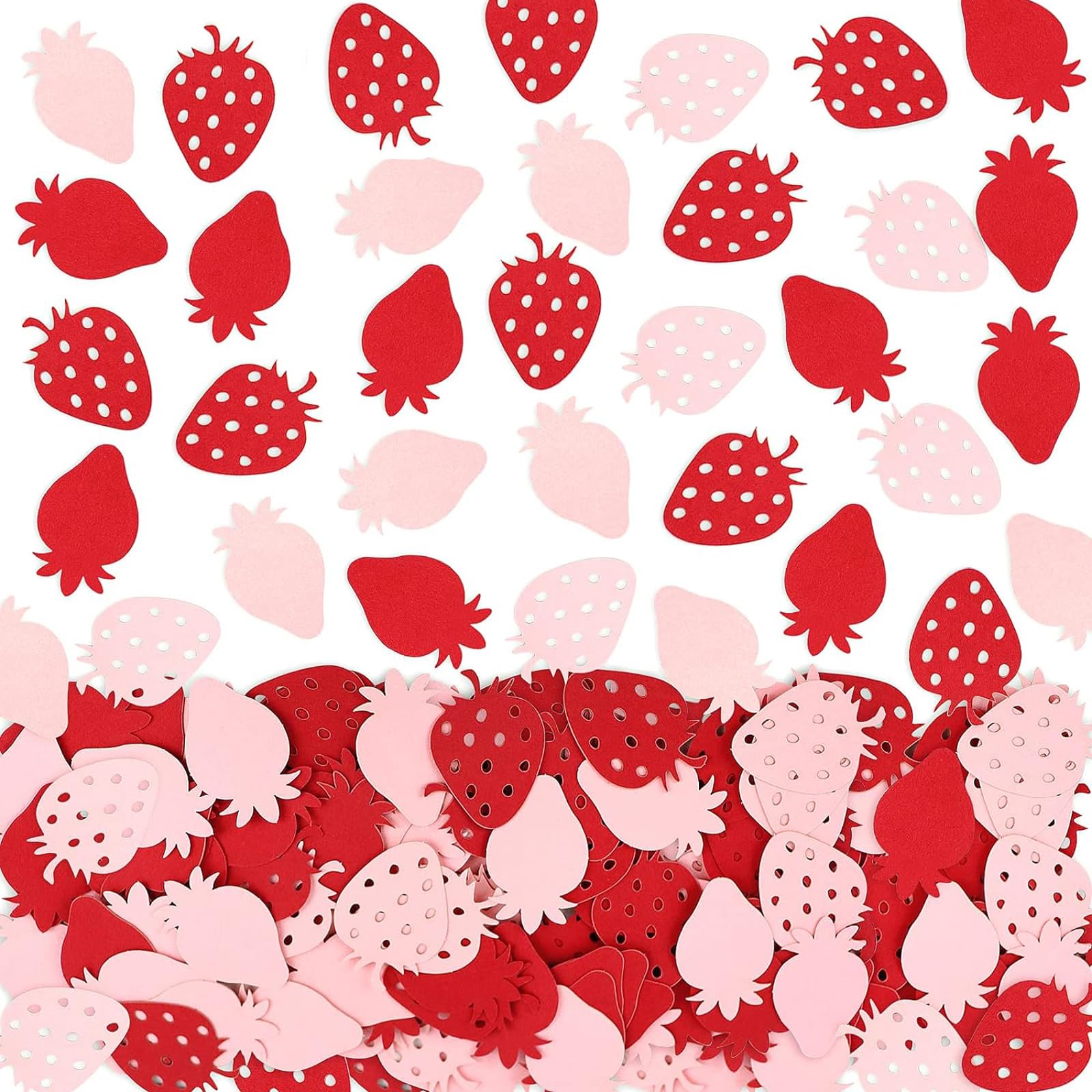 Amazon.com: 100PCS Strawberry Confetti Sweet One Birthday Party Decor ...