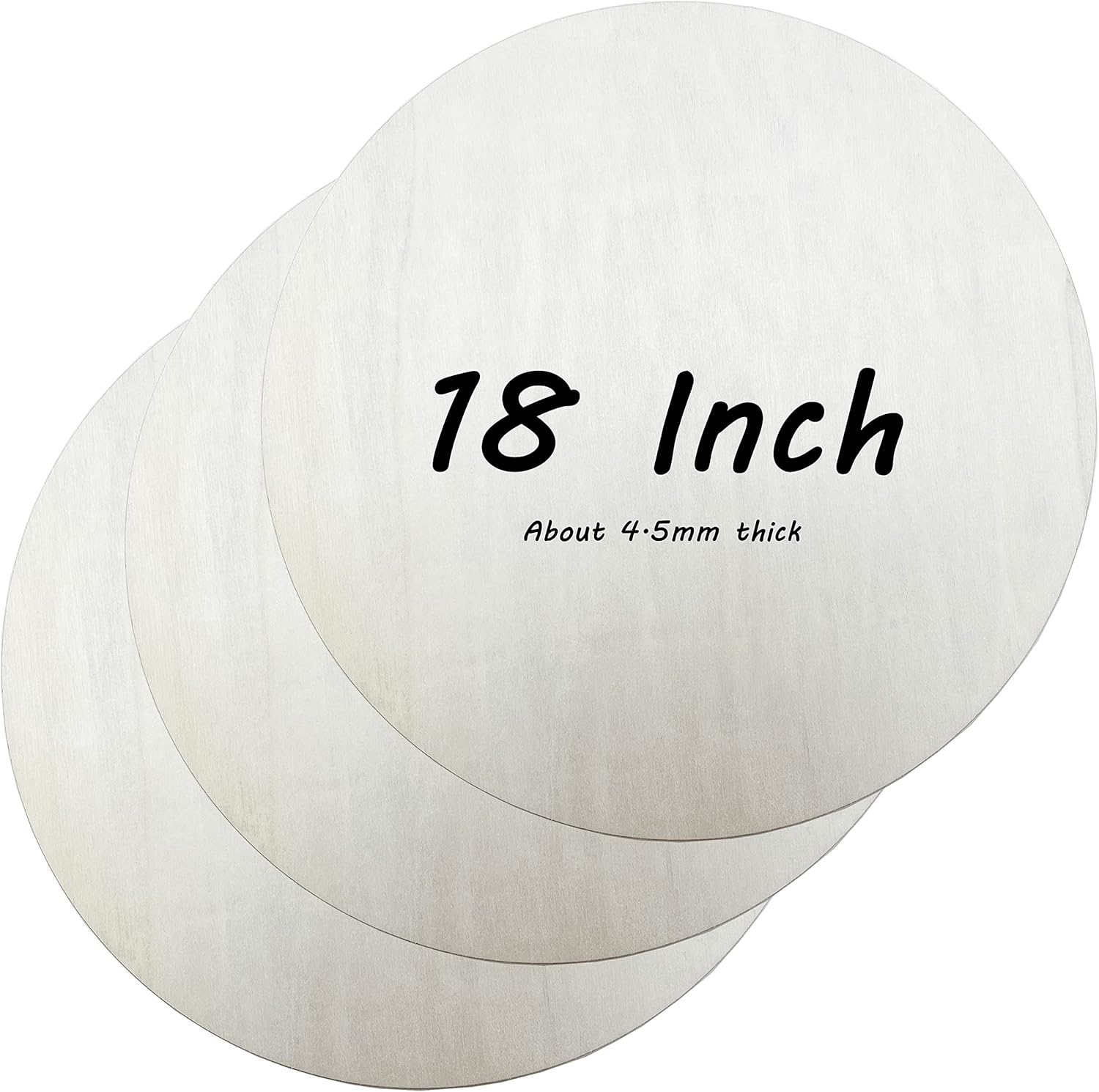 Amazon.com: Wooden Circles 18-Inch Wood Rounds 4.5 mm Pack of 3 Craft ...