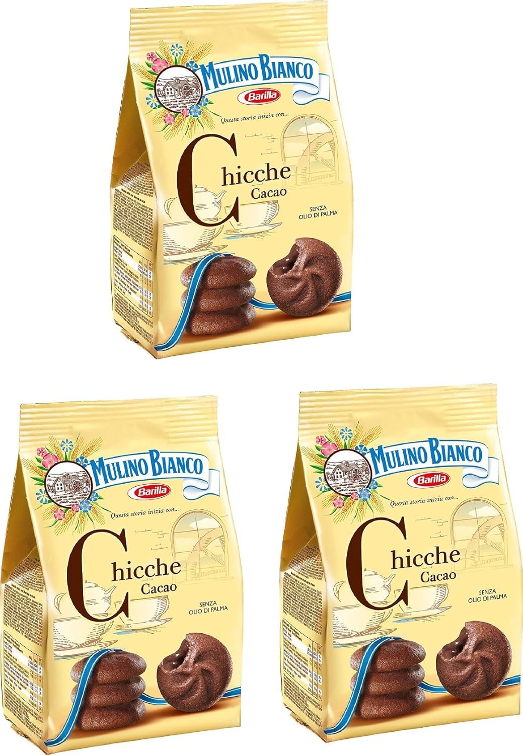 3x Mulino Bianco Chocolate Biscuits Cookies Snack 200 g : Amazon.co.uk ...