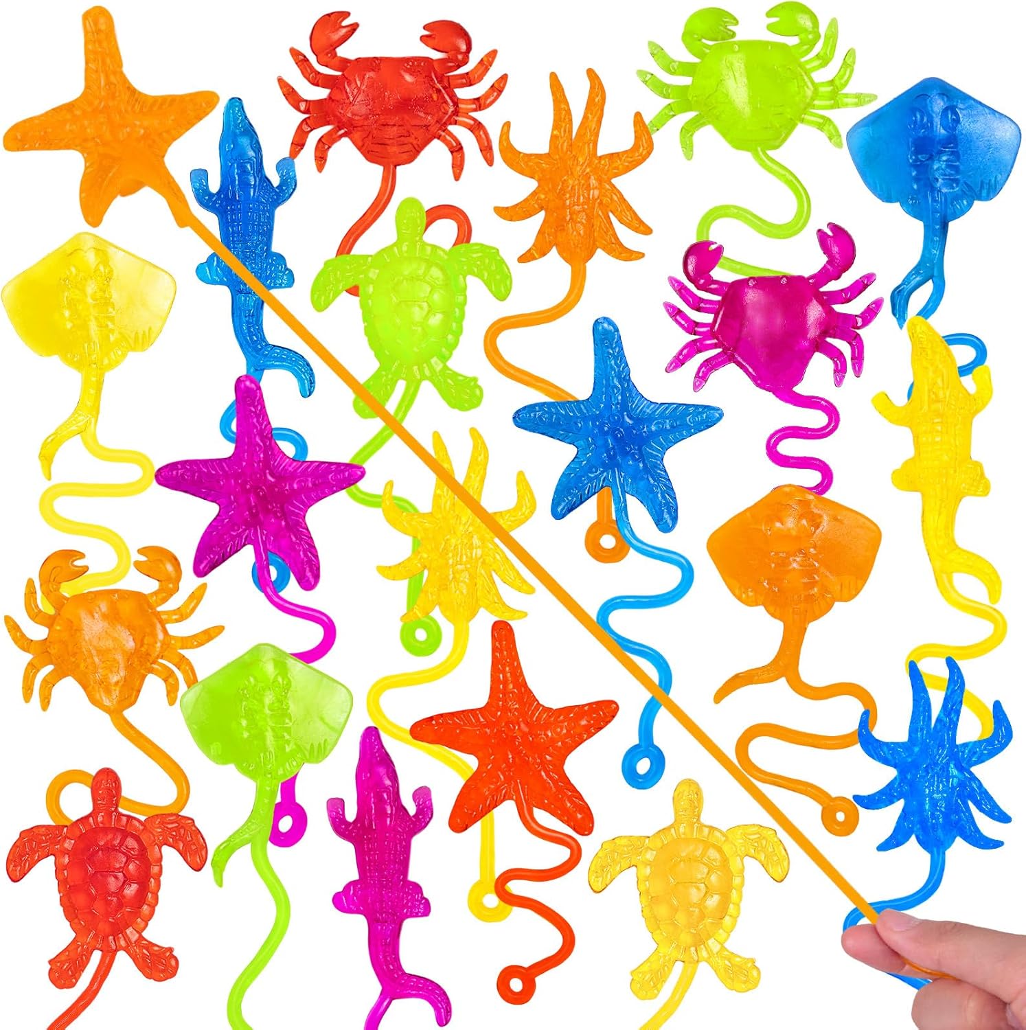 Amazon.com: HLARTNET 20PCS Sticky Ocean Themed Animal for Kids, Sea ...