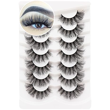 Amazon.com: Fyonas False Lashes Wispy Eyelashes Volume Fake Eyelashes ...