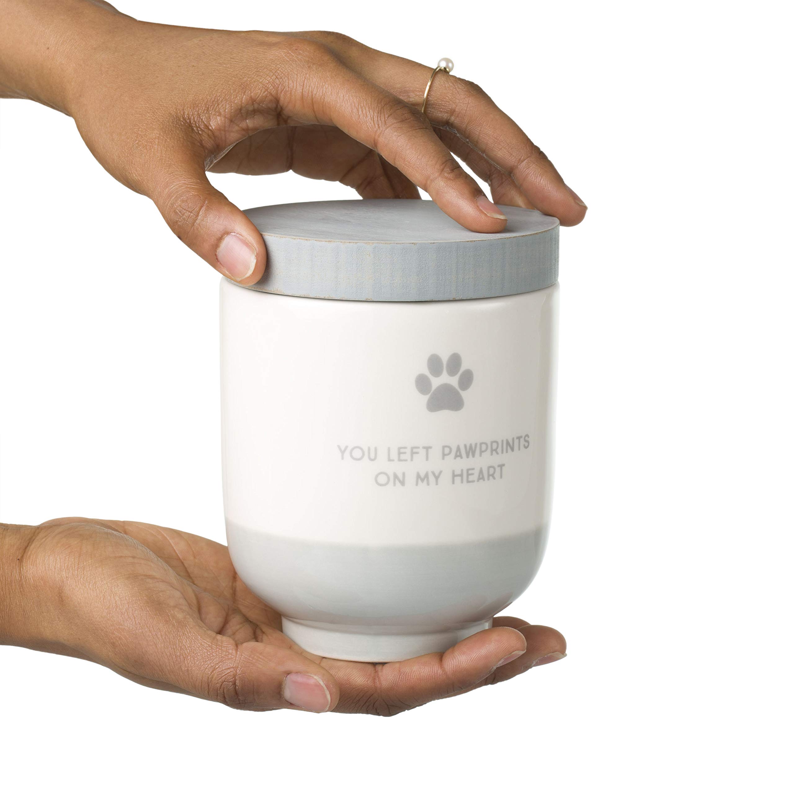 Snapklik.com : Pearhead Pet Ceramic Pawprints On My Heart Urn