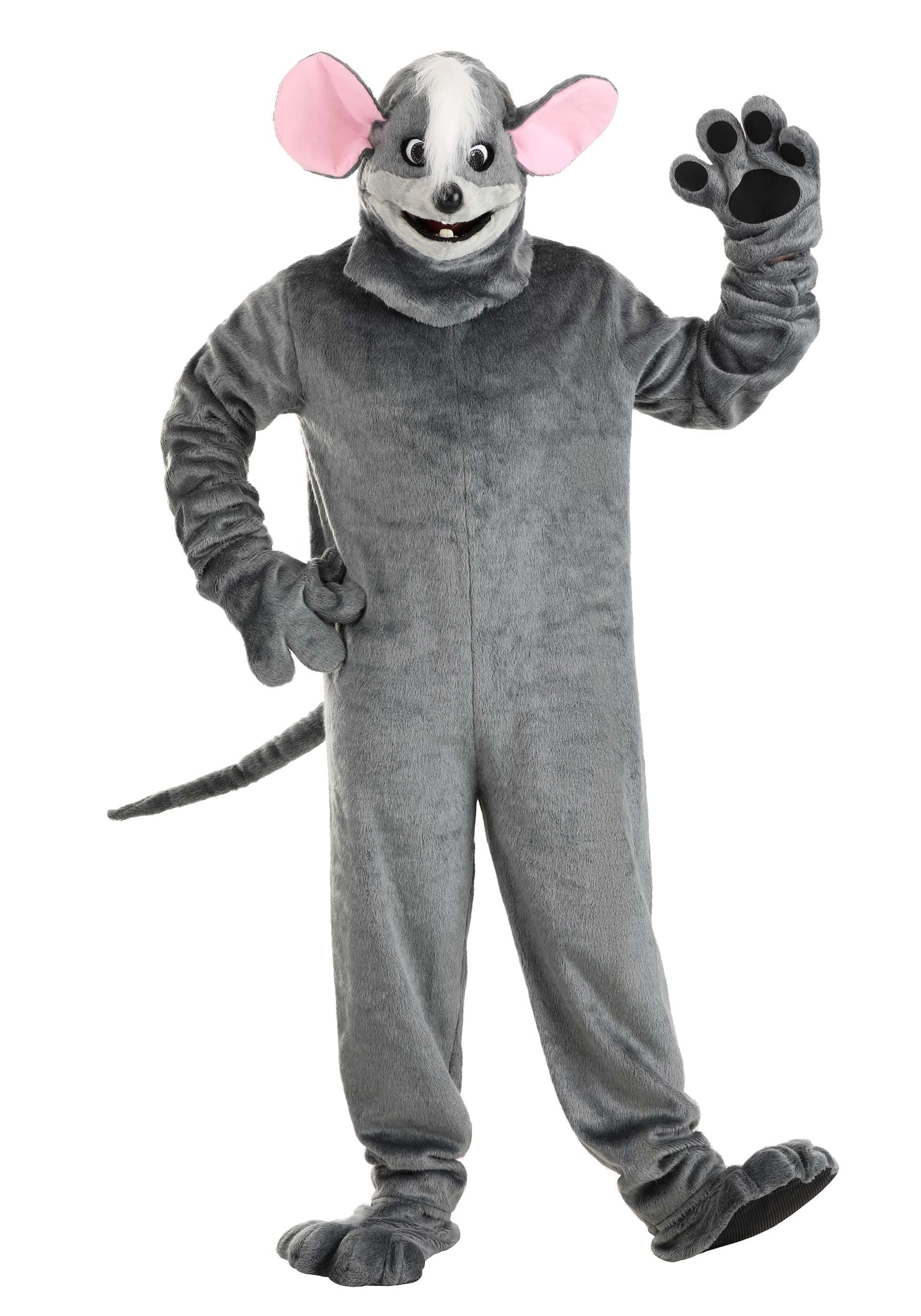 Amazon.com: elope Mouse Mascot Costume with Moving Mouth - Jumpsuit ...