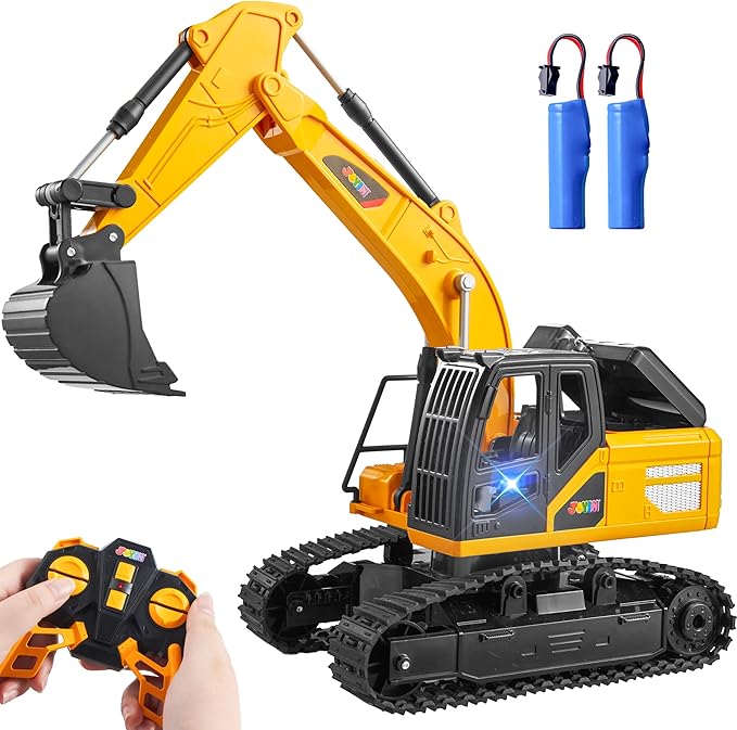 Amazon.com: JOYIN Remote Control Excavator Toys for Boys, 2.4Ghz RC ...