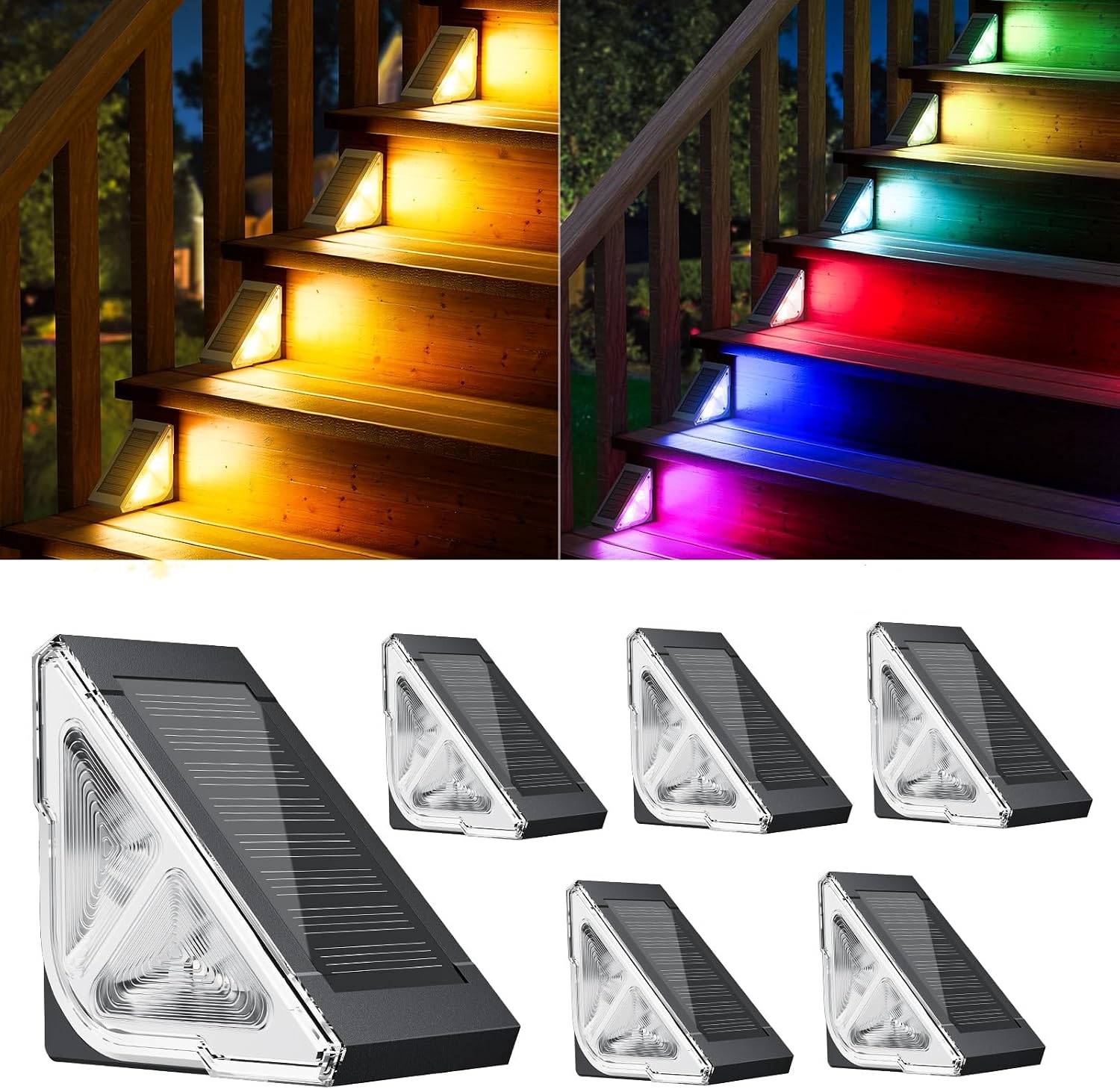 Amazon.com: Ahaorigin Solar Step Lights for Outside, 6 Pack Stair ...