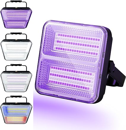 Benss Rechargeable LED UV Black Lights, 395nm 9600 mAh Battery Powered ...