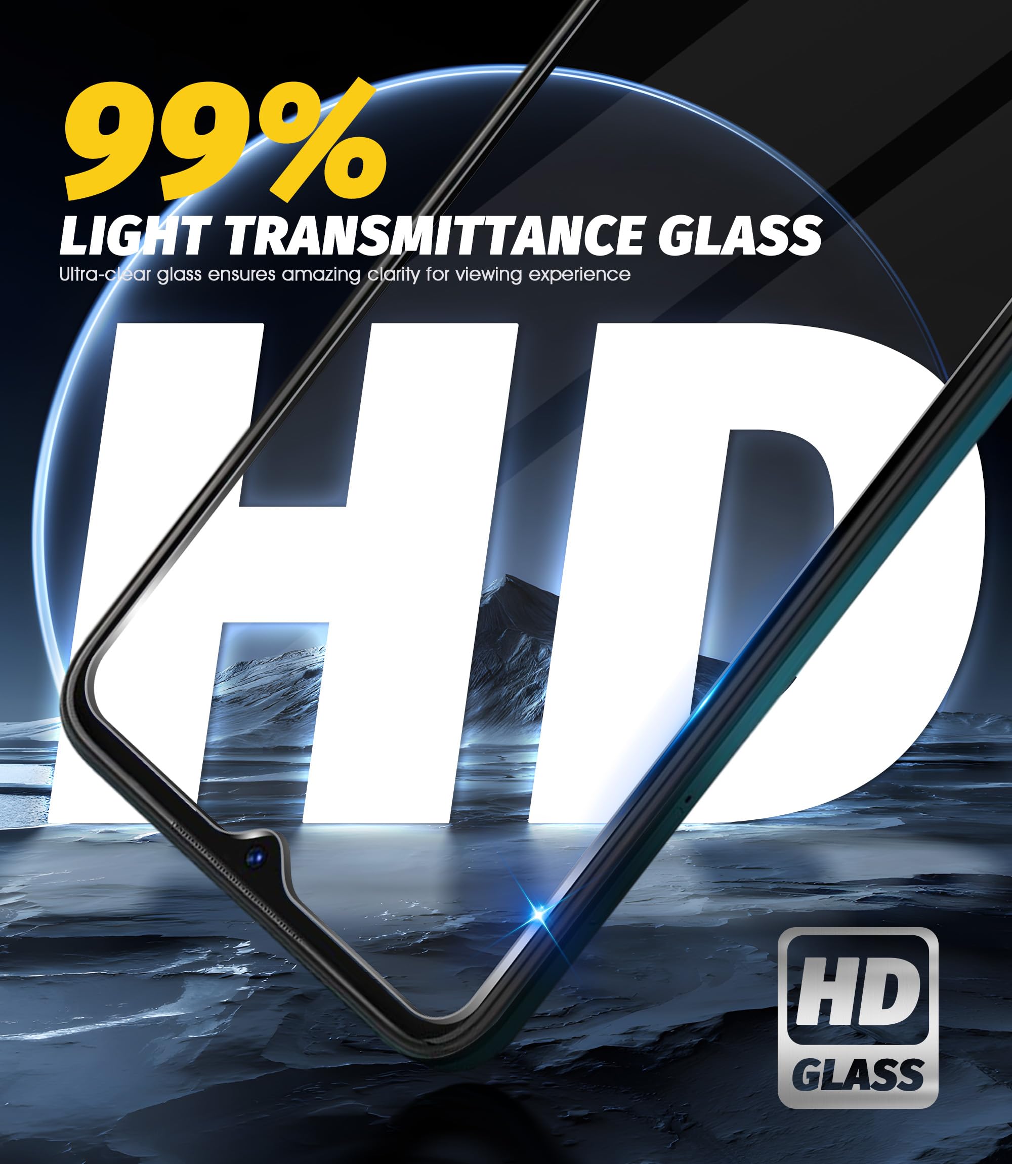 Snapklik.com : (3 Pack) Orzero Tempered Glass Screen Protector ...