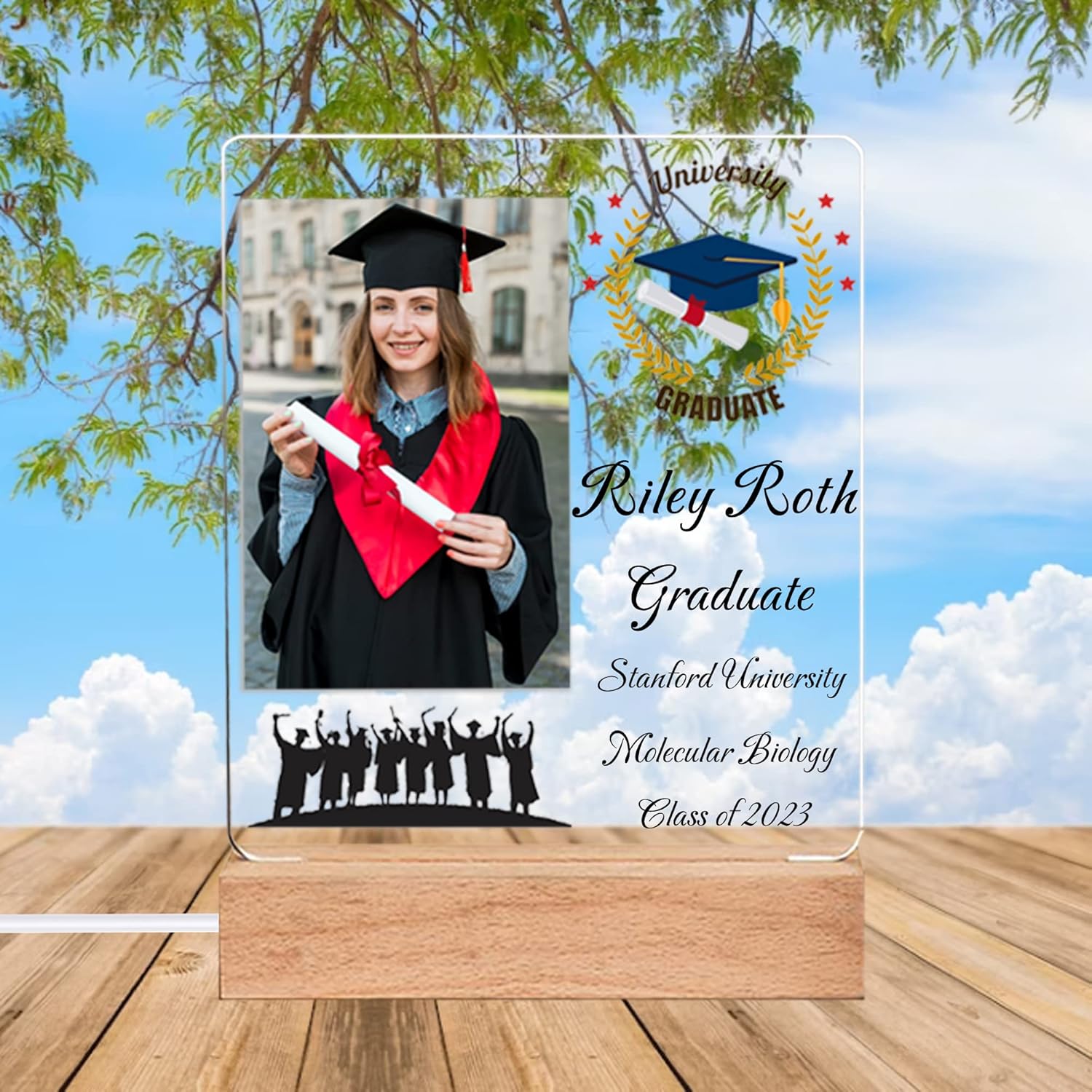 Amazon.com: Personalized Graduate Photo Acrylic Plaque, Custom Photo ...