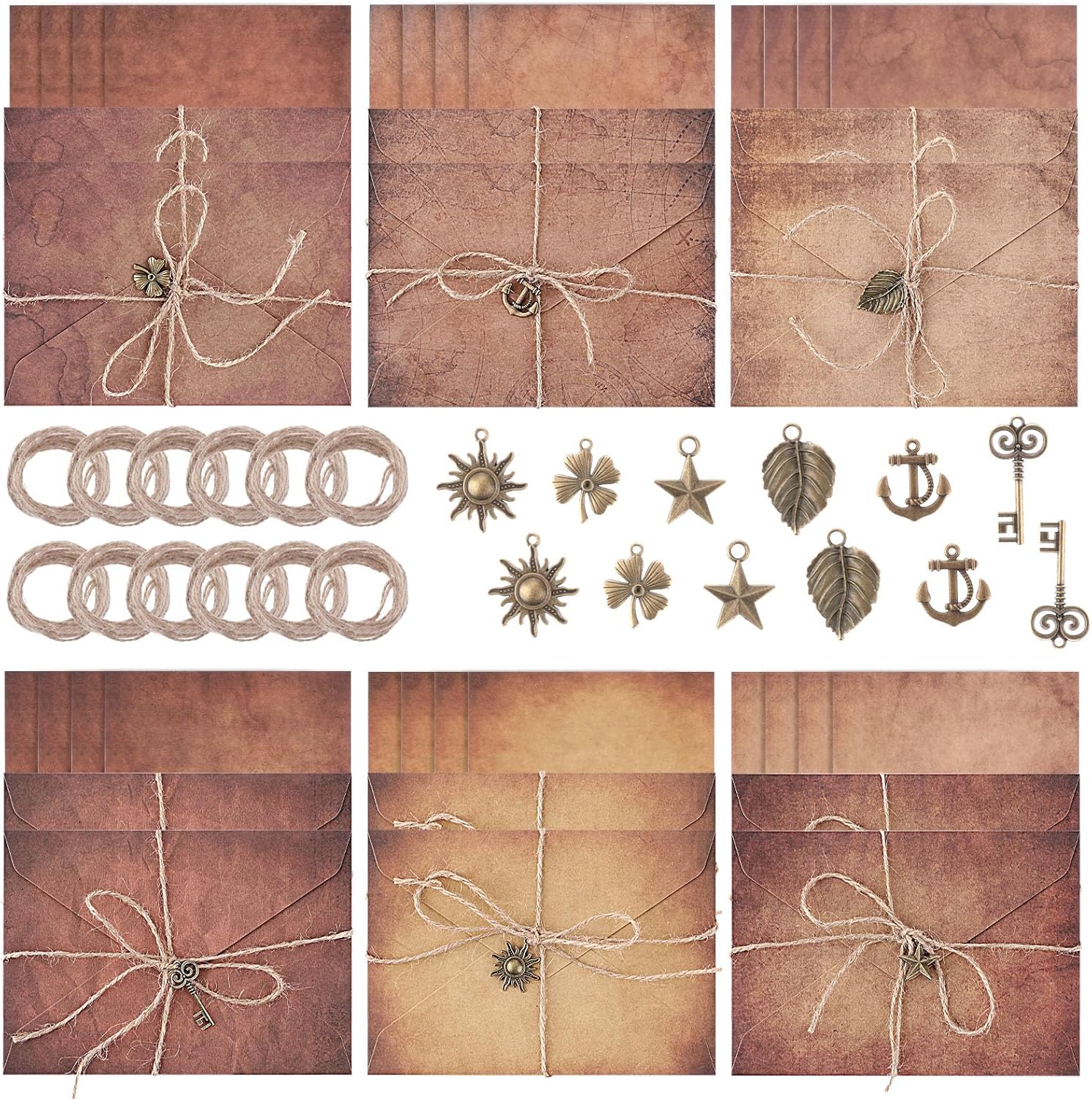 Vintage Stationary Paper and Envelopes Set, Antique Stationery Set for ...