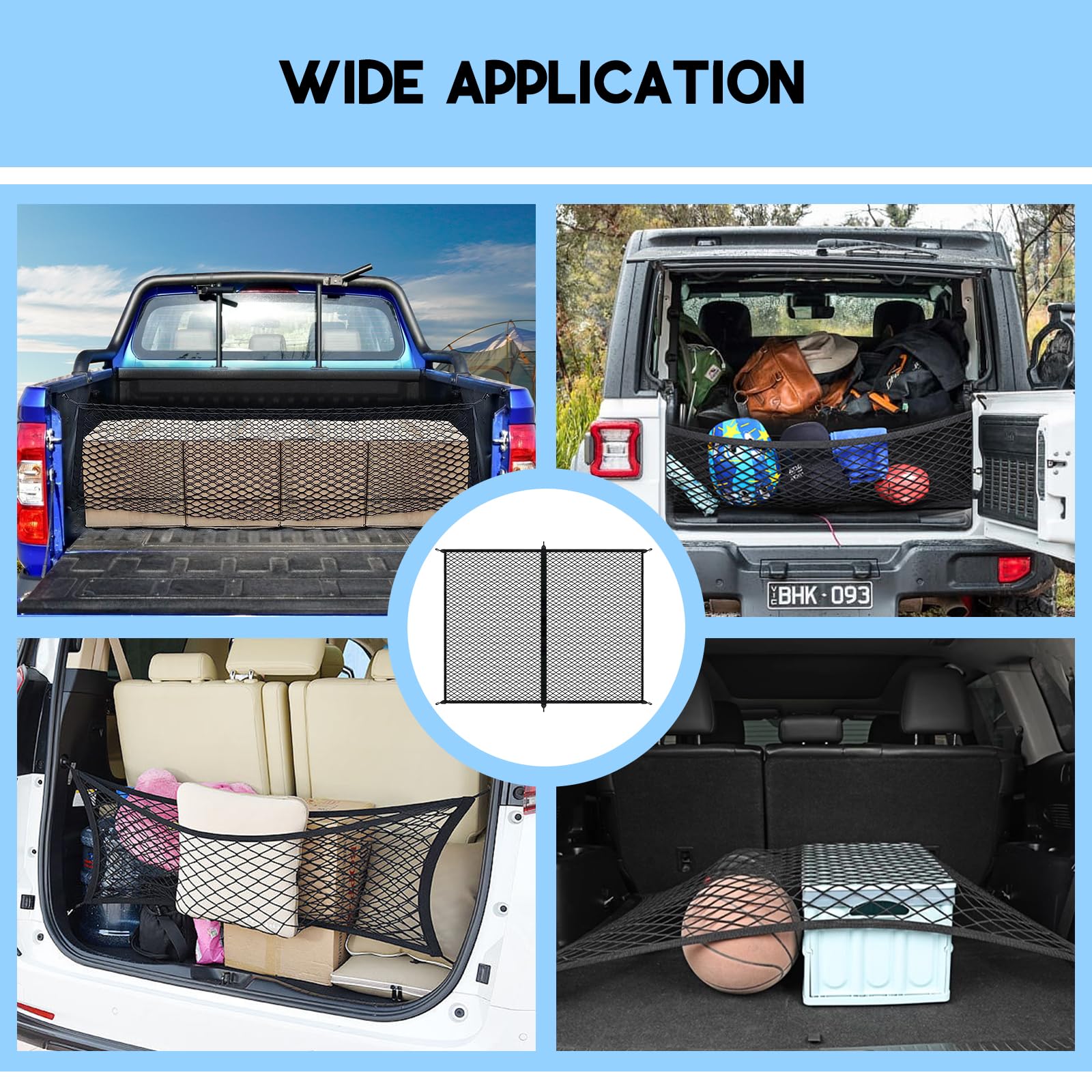 Snapklik.com : KAIZONPOT Cargo Net For Pickup Truck Bed, Automotive ...