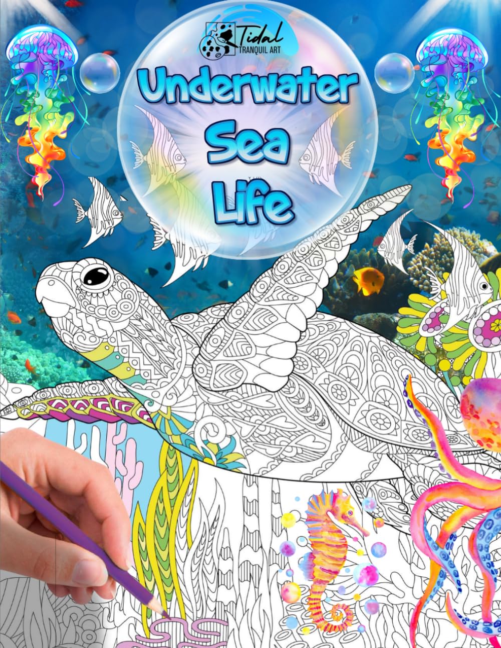 Amazon.com: Underwater Sea Life Coloring Book: Explore 50 Unique ...