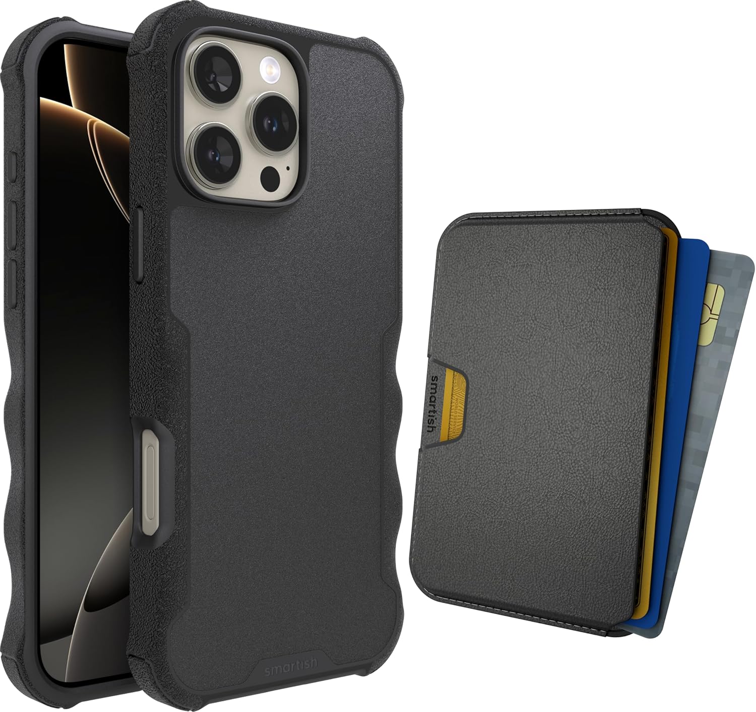 Amazon.com: Smartish iPhone 16 Pro Max MagSafe Case + MagSafe Wallet Bundle - Gripzilla+Side ...