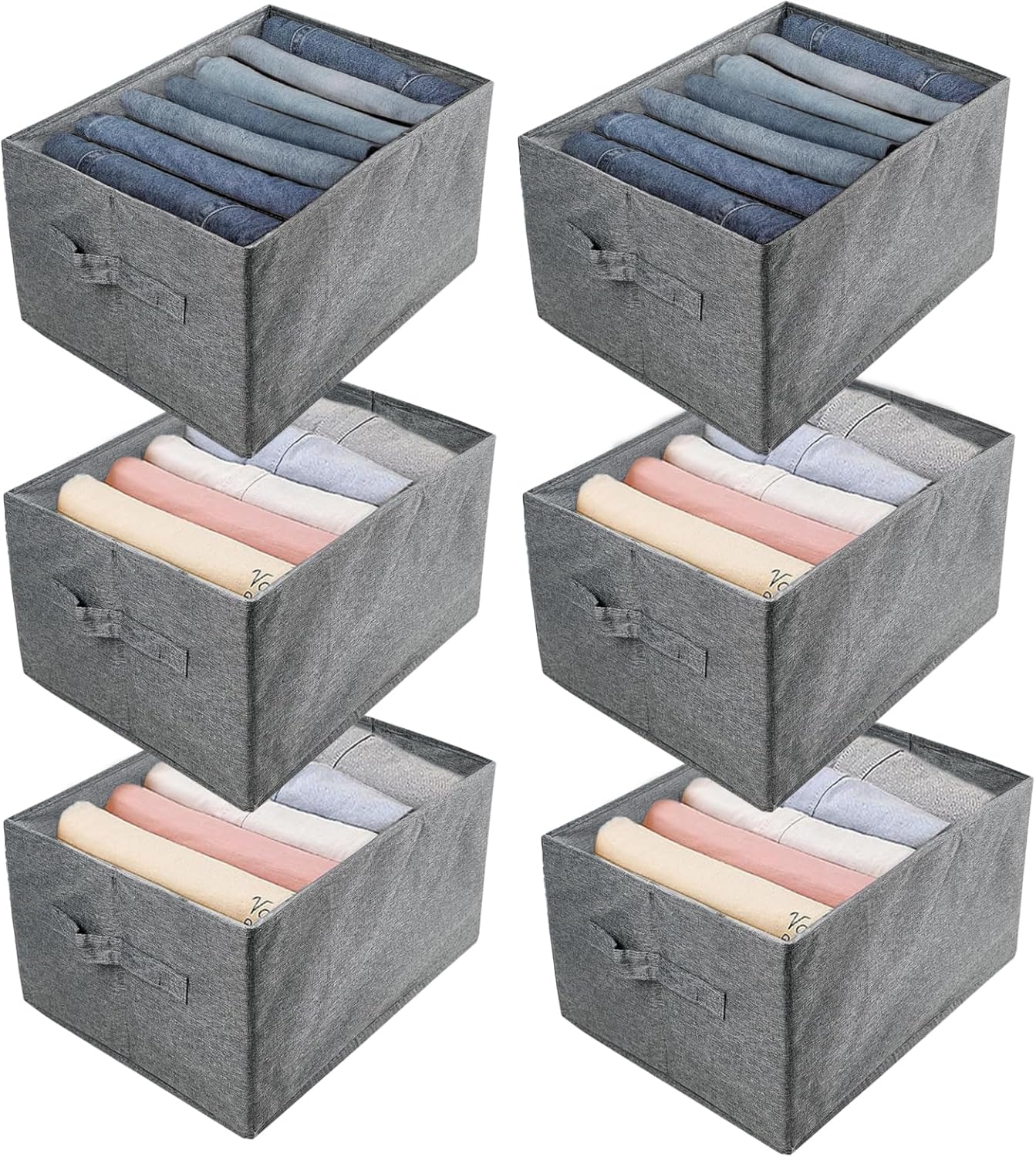 Amazon.com: Wardrobe Clothes Organizer With Support Board - 4pcs 5-Grid ...