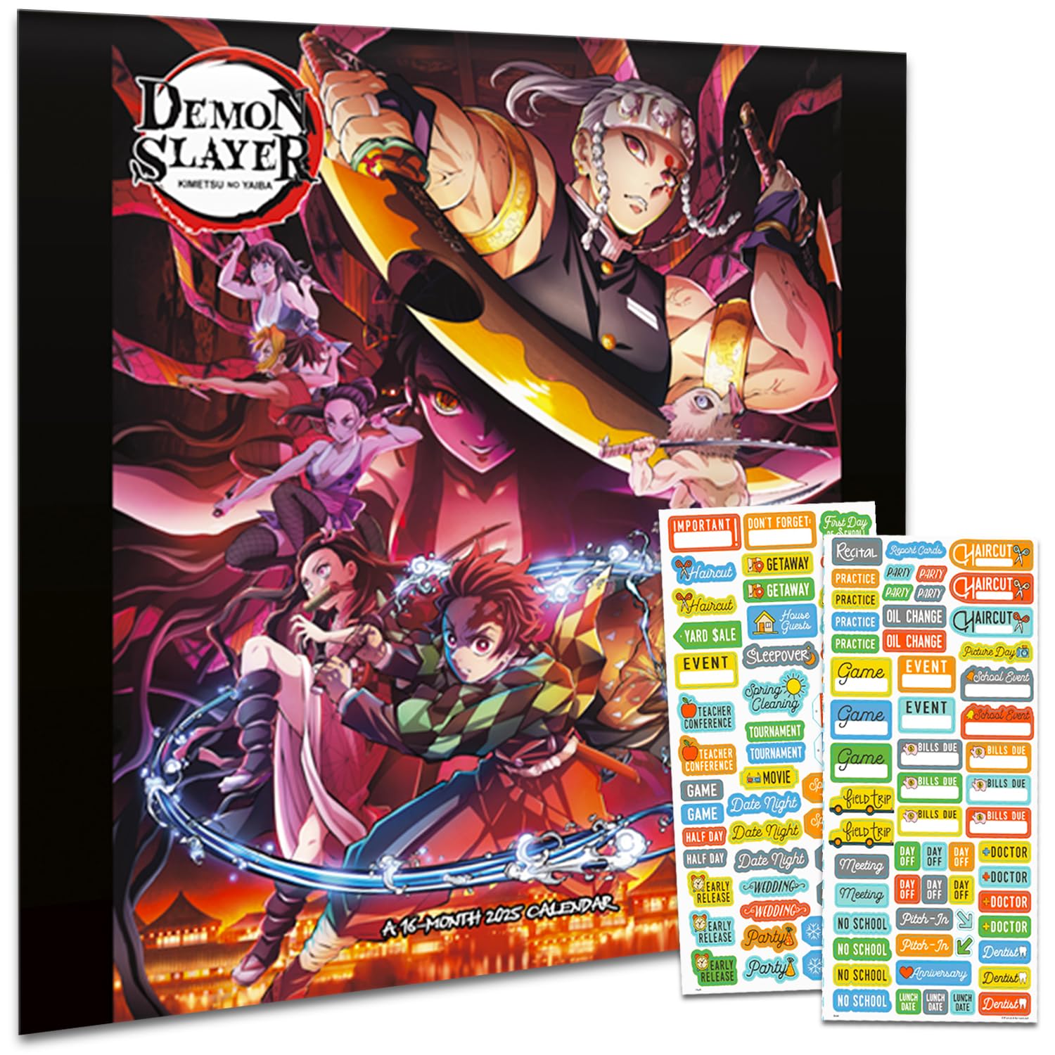 Buy Demon Slayer 2025 - Deluxe 2025 Demon Slayer: Kimetsu no Yaiba Wall ...