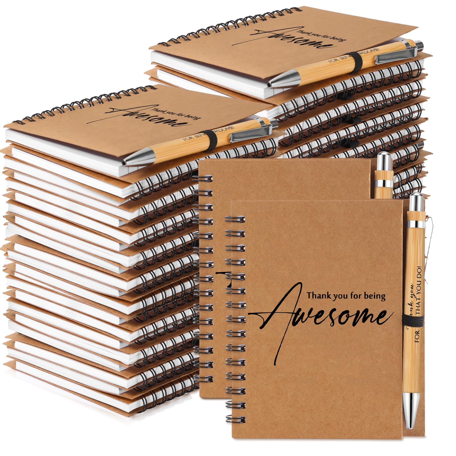 Amazon.com : Honoson Inspirational Spiral Notebooks with Pen Set 4 x 6 ...