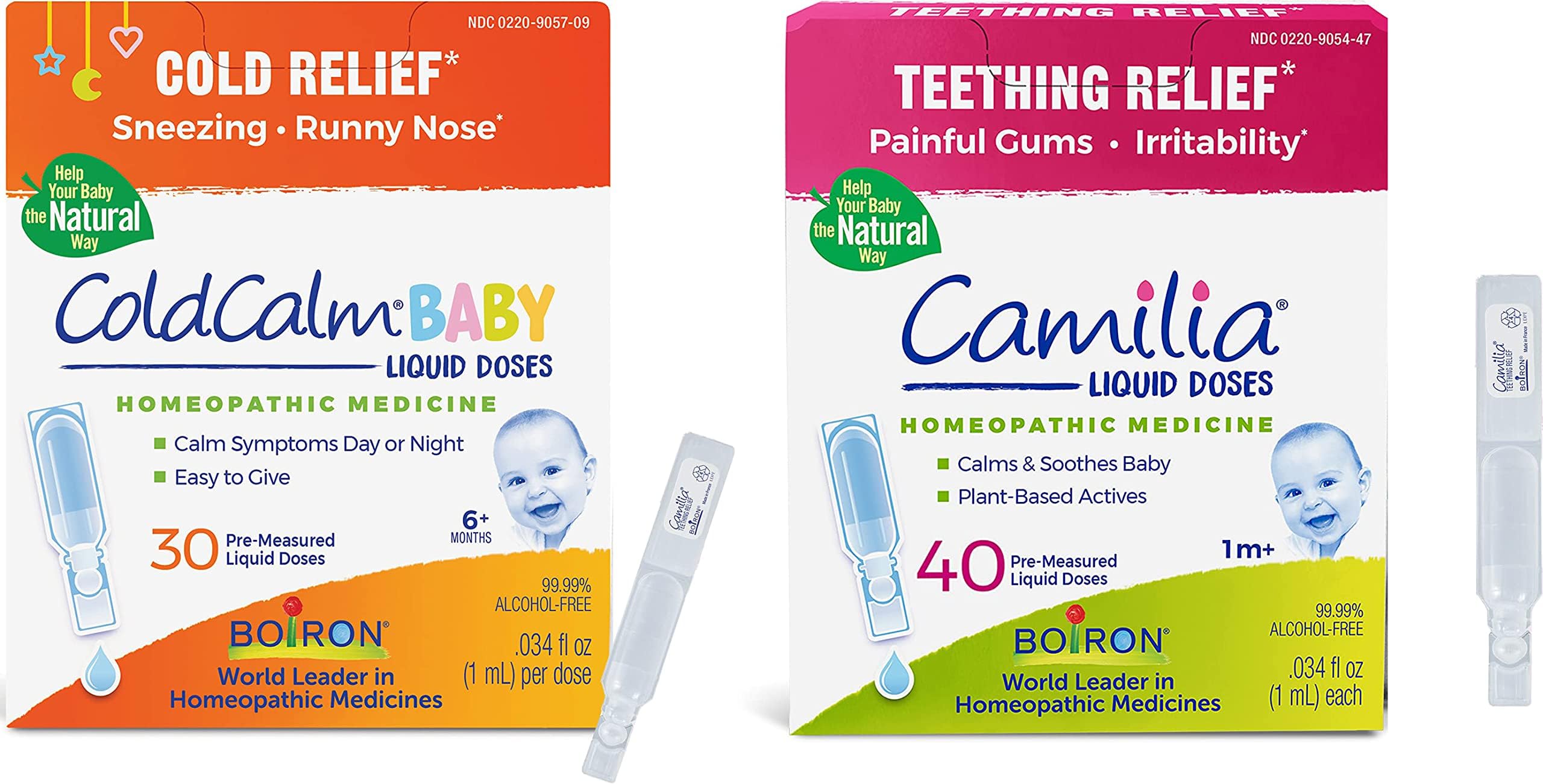 Amazon.com: Boiron Camilia Liquid Drops 40 Count and ColdCalm Baby 30 ...