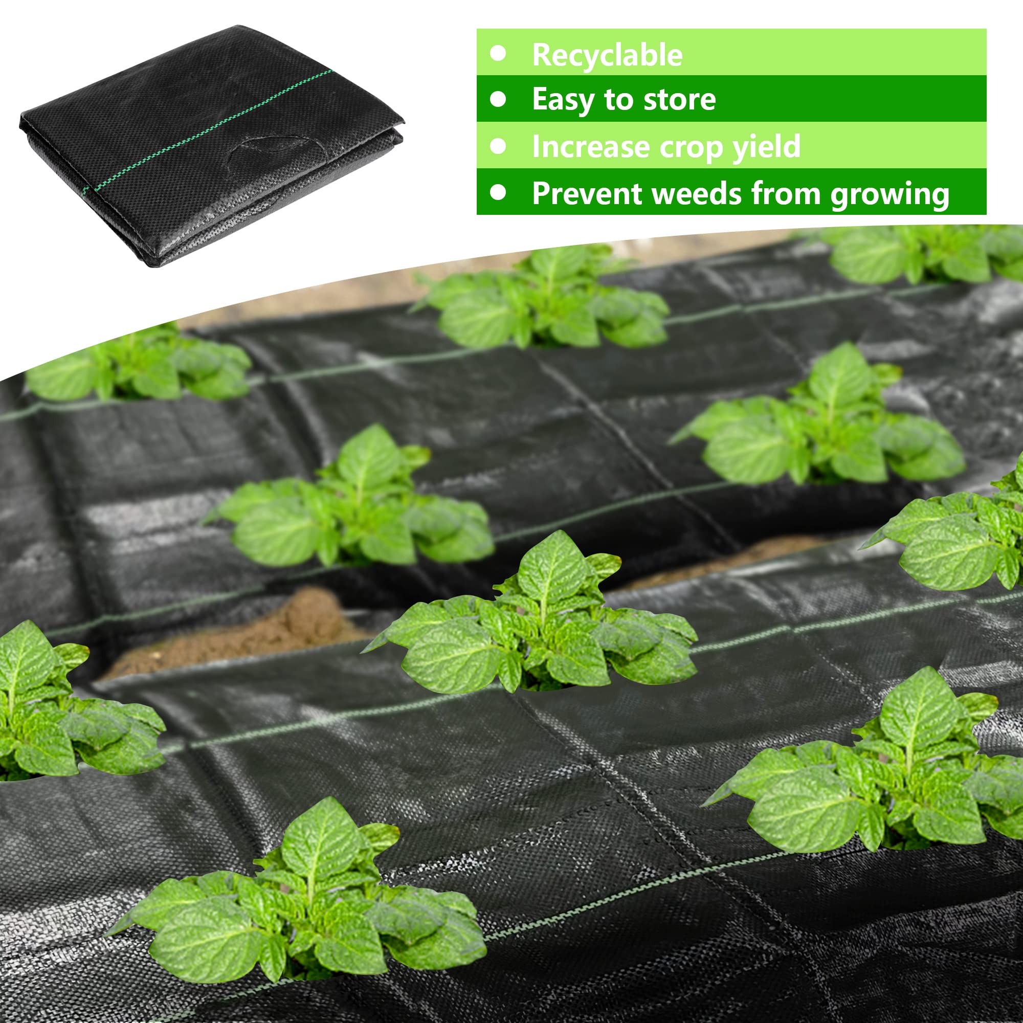 Snapklik.com : Codree 32x32ft Garden Weed Barrier Landscape Fabric ...