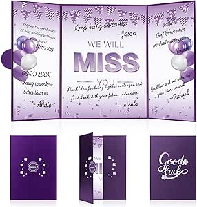 Amazon.com: Going Away Party Decorations Farewell Purple We Will Miss ...