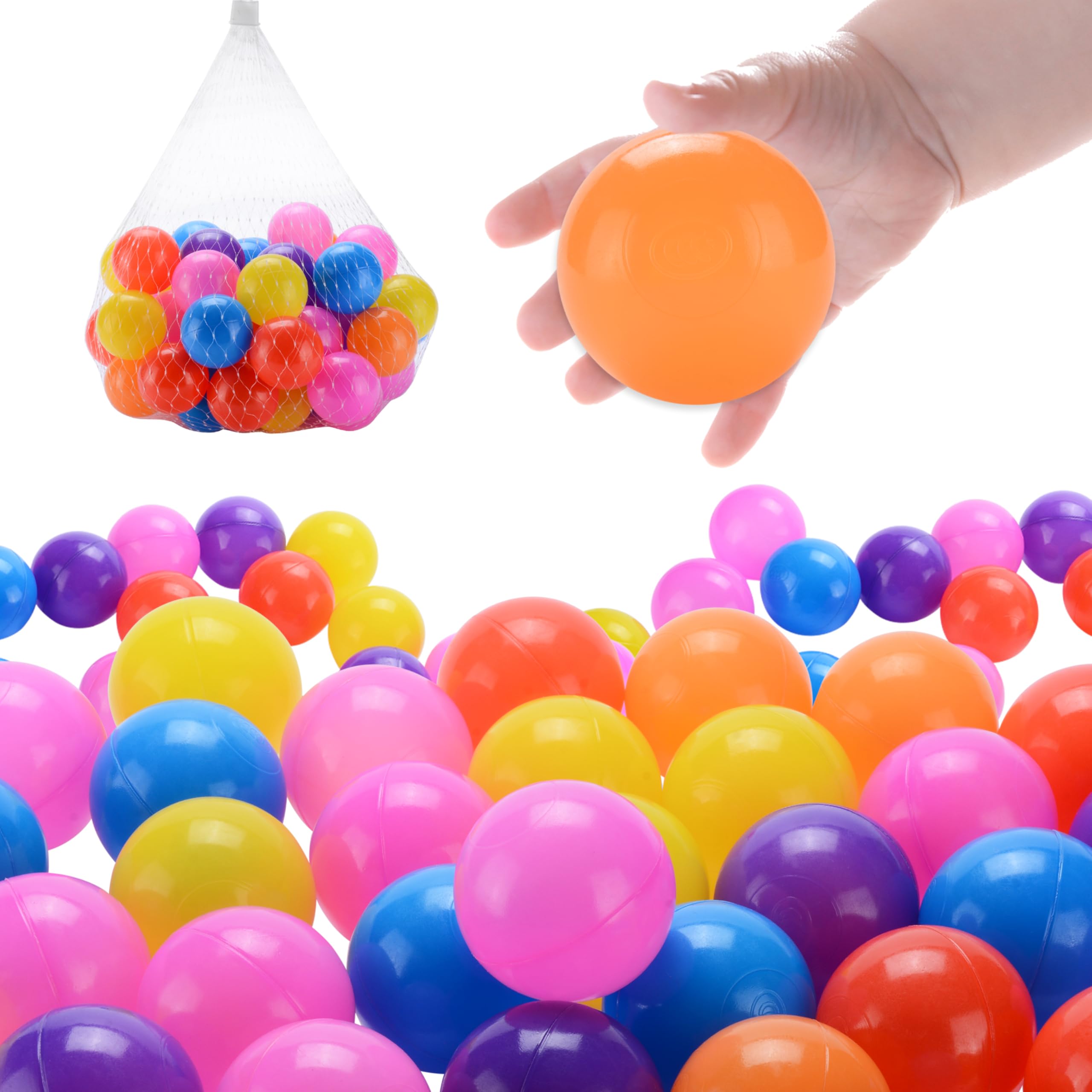 Amazon.com: Neliblu Amazaque Mini Ball Pit Balls for Toddlers, Kids Set ...